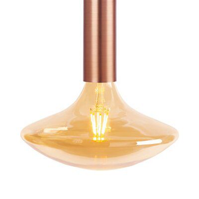 Sylvania Sylcone Brushed Glass & metal copper effect Ceiling light ...
