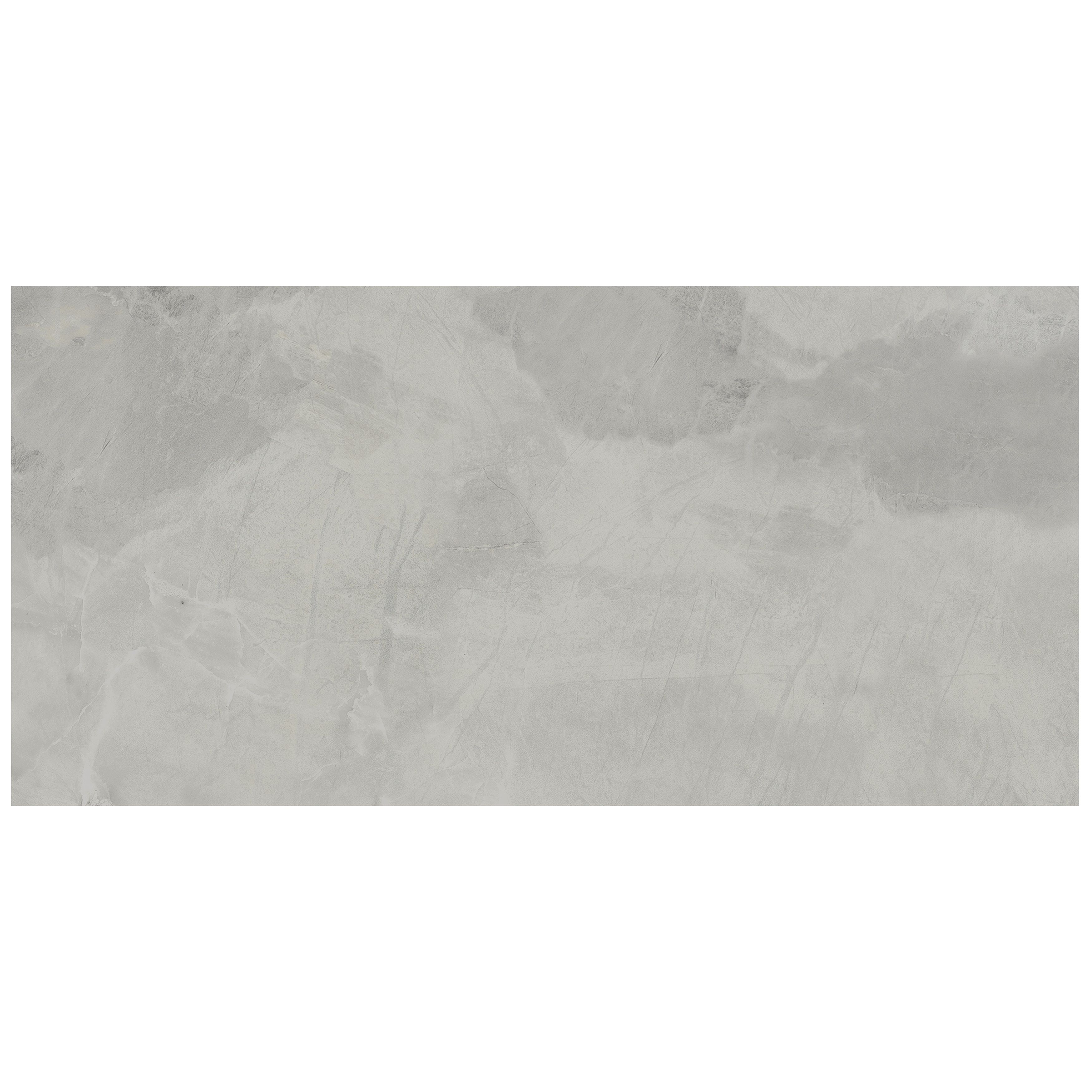 Symphony Light Grey Matt Stone effect Porcelain Indoor Wall & floor ...