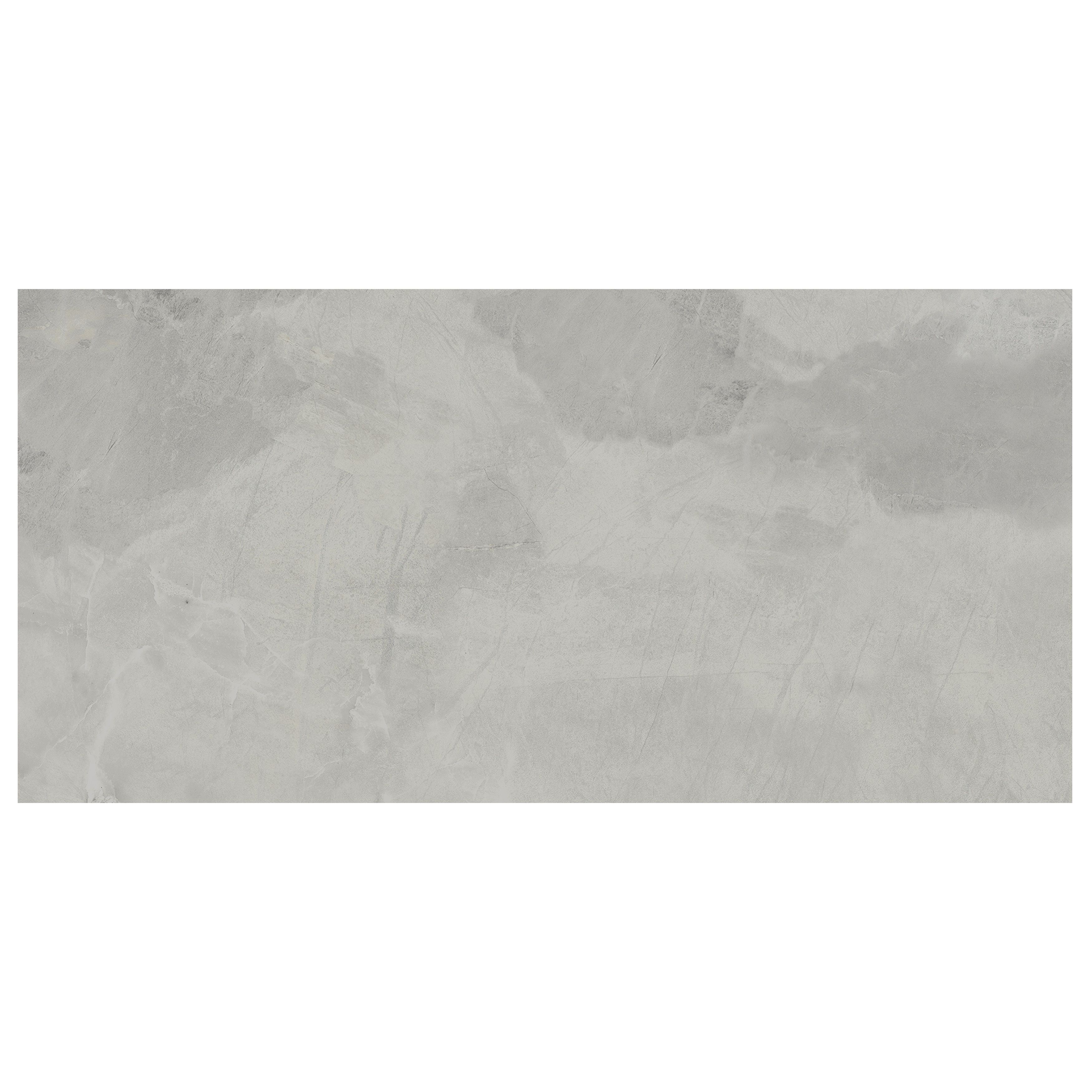 Symphony Light Grey Matt Stone effect Porcelain Indoor Wall & floor ...