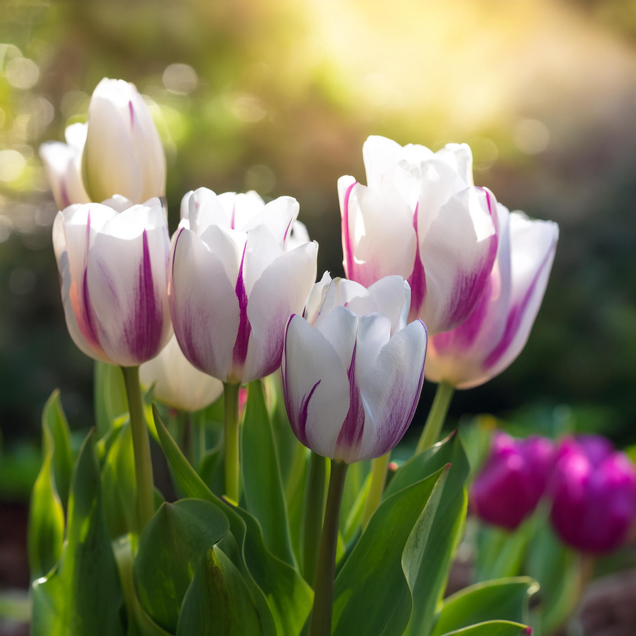 Tall Tulip Flaming Flag 10 Flower bulbs