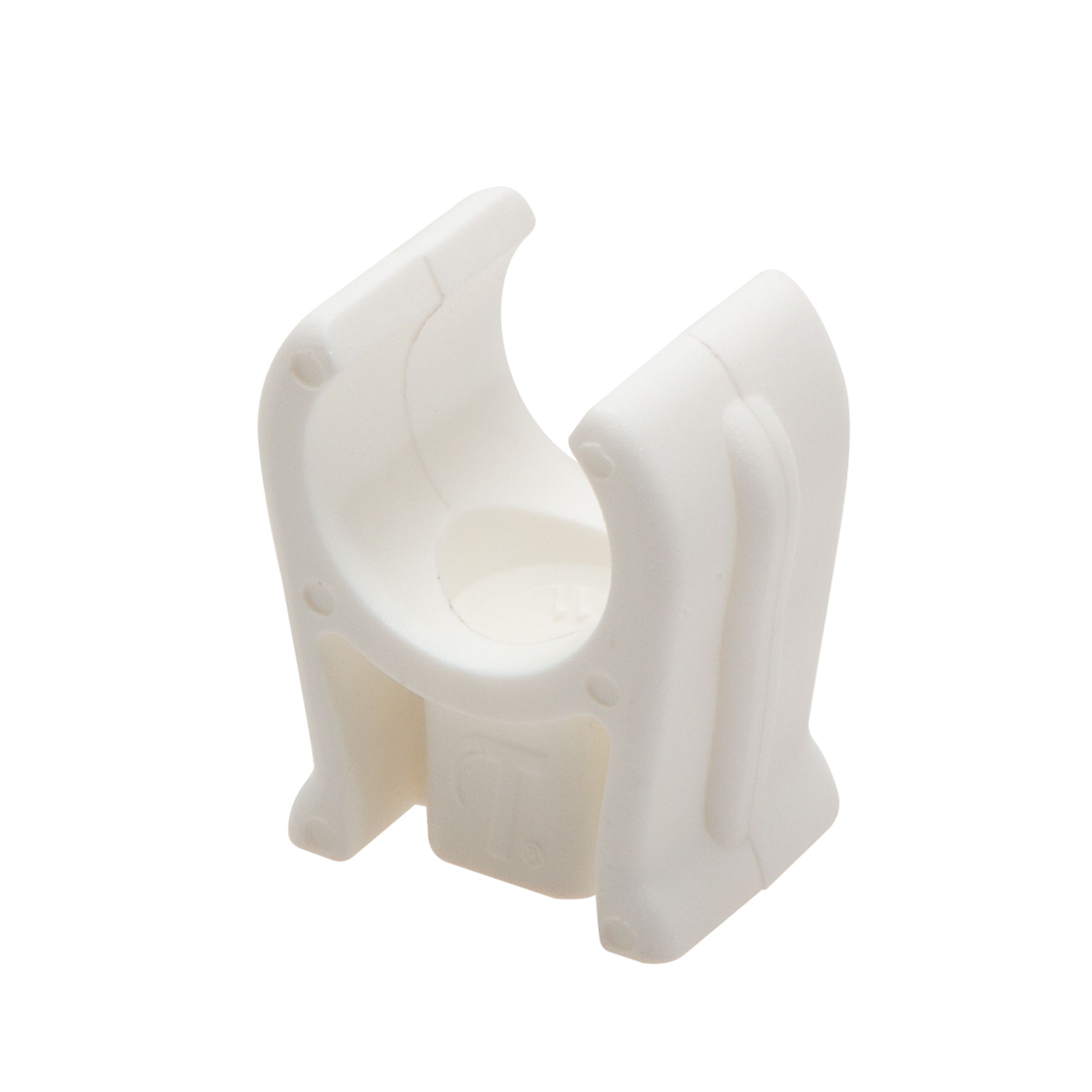 Talon White Plastic Snap lid clip (Dia)15mm, Pack of 10