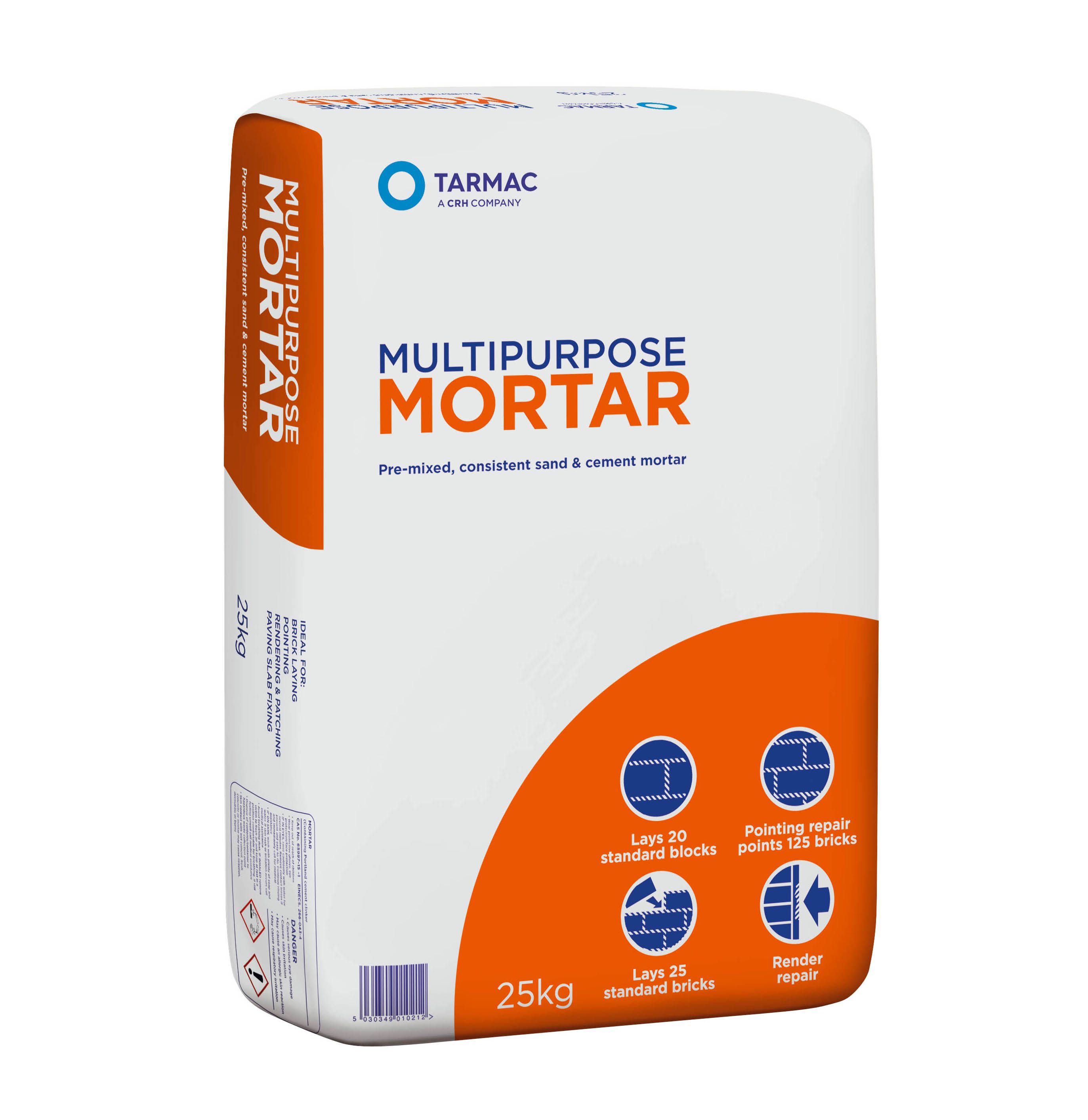 Tarmac Multipurpose Mortar, 25kg Bag - Ready mixed