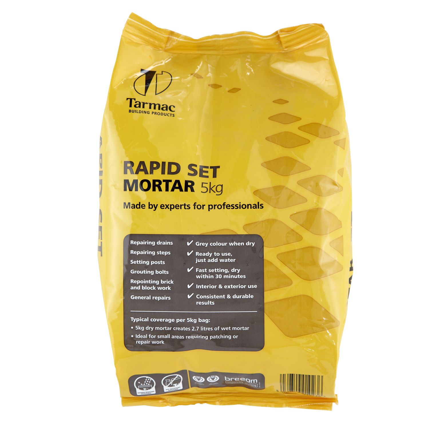 Tarmac Rapid Set Mortar, 5kg Bag