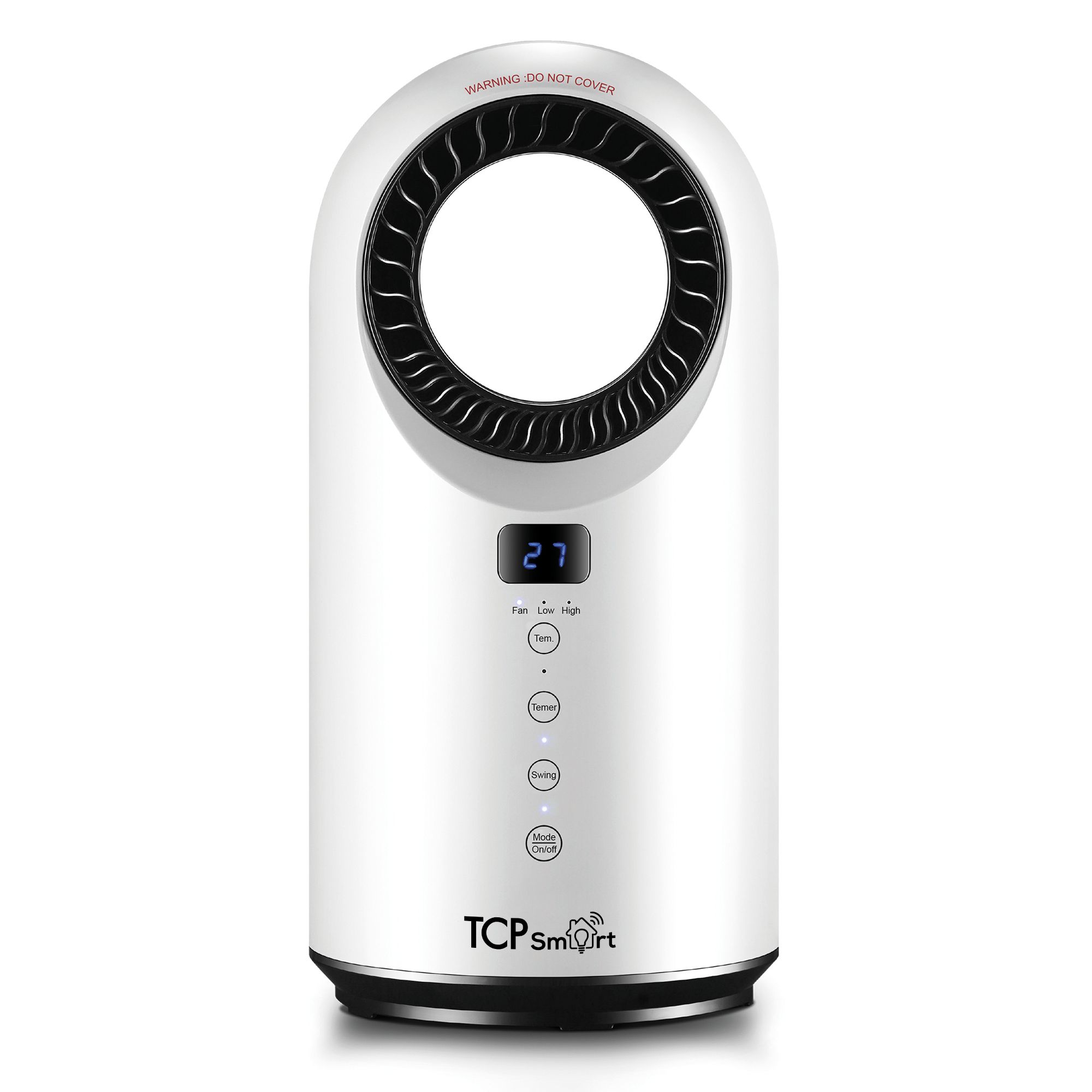 TCP Bladeless 1500W White Freestanding Smart LED Fan heater