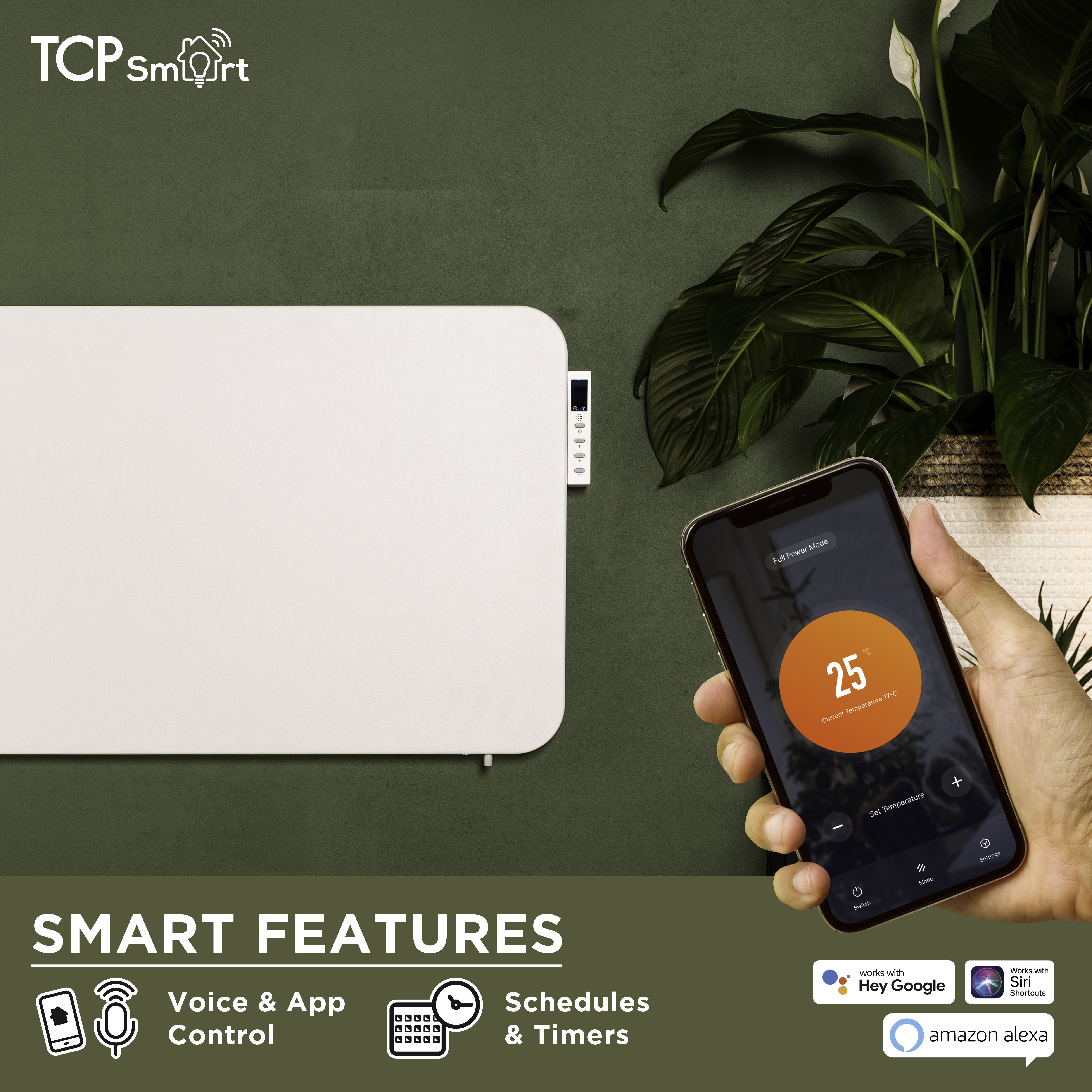 TCP SMART ELECTRIC SMART WI-FI VOICE & APP CONTROLLED 400W WHITE ...