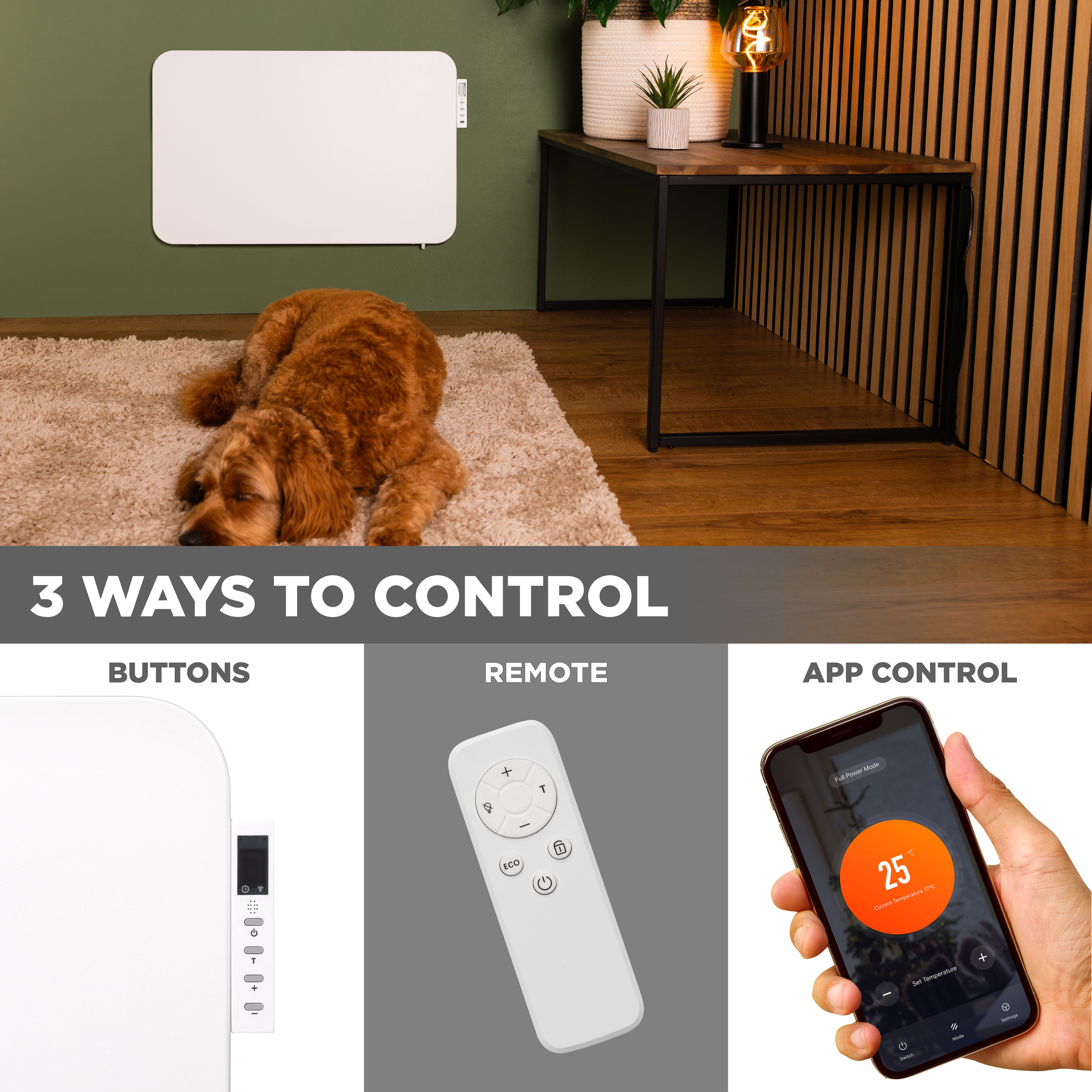 TCP SMART ELECTRIC SMART WI-FI VOICE & APP CONTROLLED 400W WHITE ...