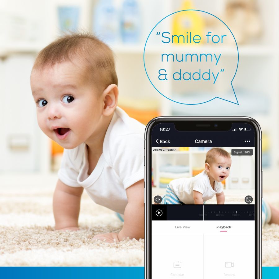 TCP Wired Indoor Smart IP camera - White