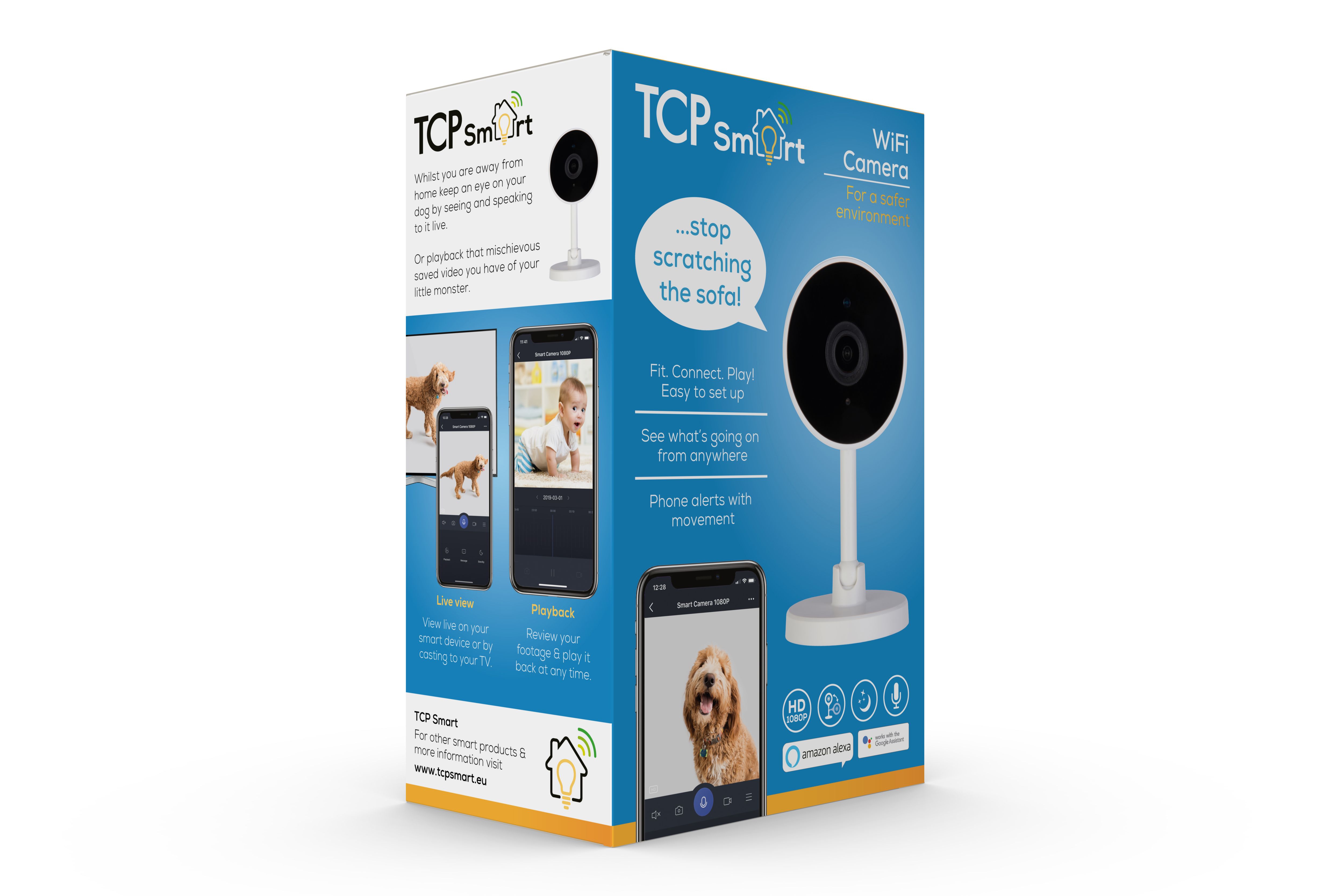 TCP Wired Indoor Smart IP camera - White