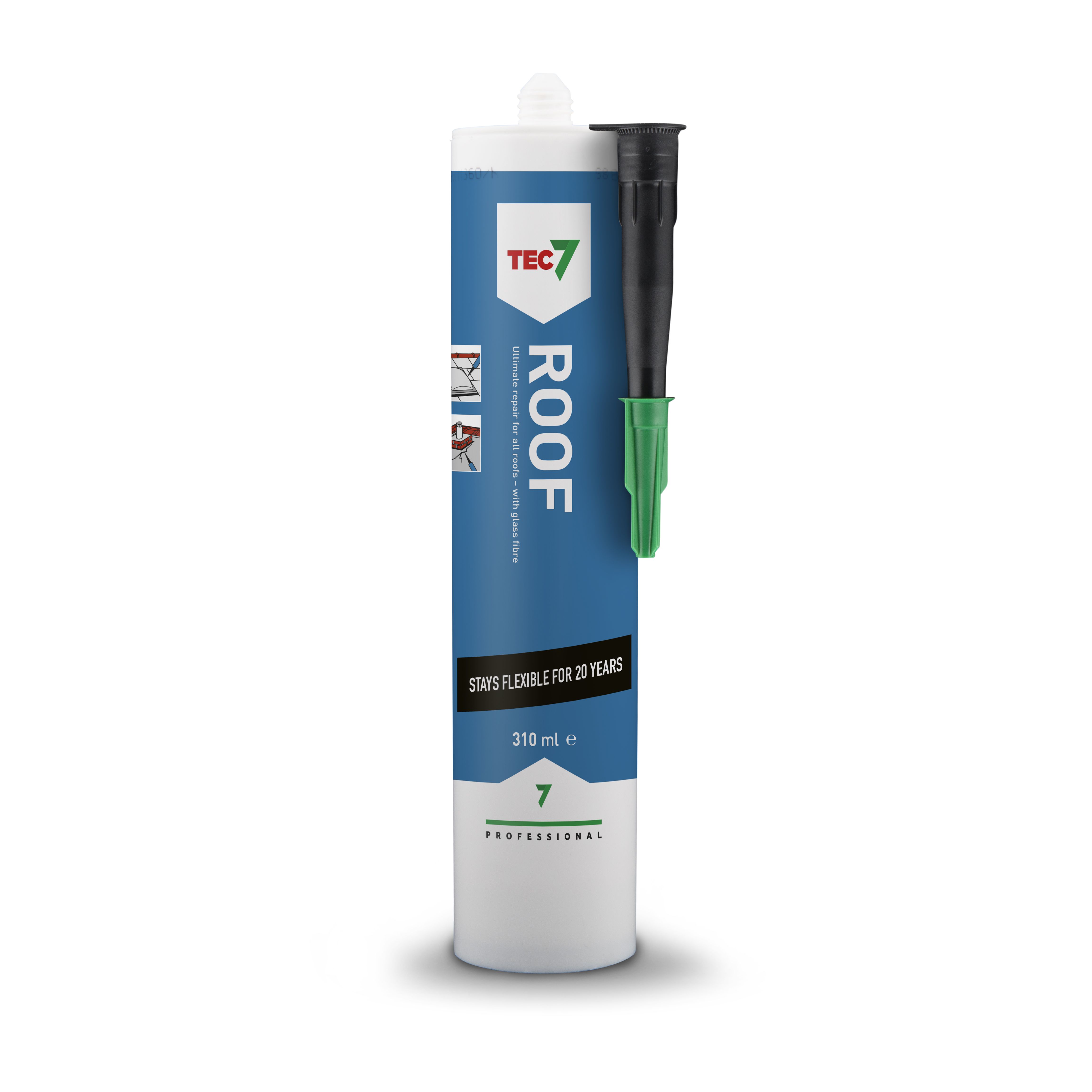 TEC7 Roof7 Black Roof & gutter Sealant, 310ml