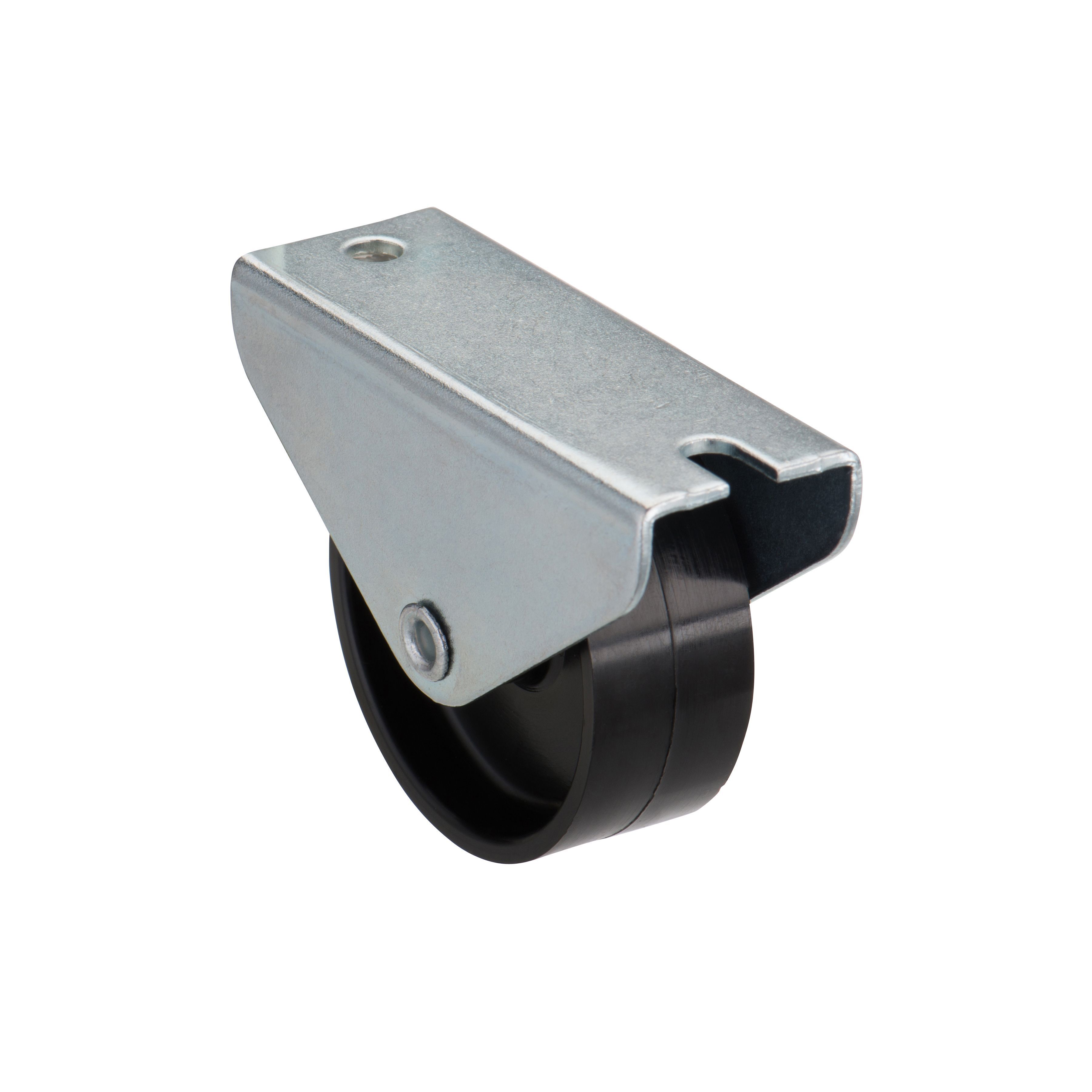 Tente Unbraked Zinc-plated Fixed Castor 96265900, (Dia)45mm (H)48.5mm ...