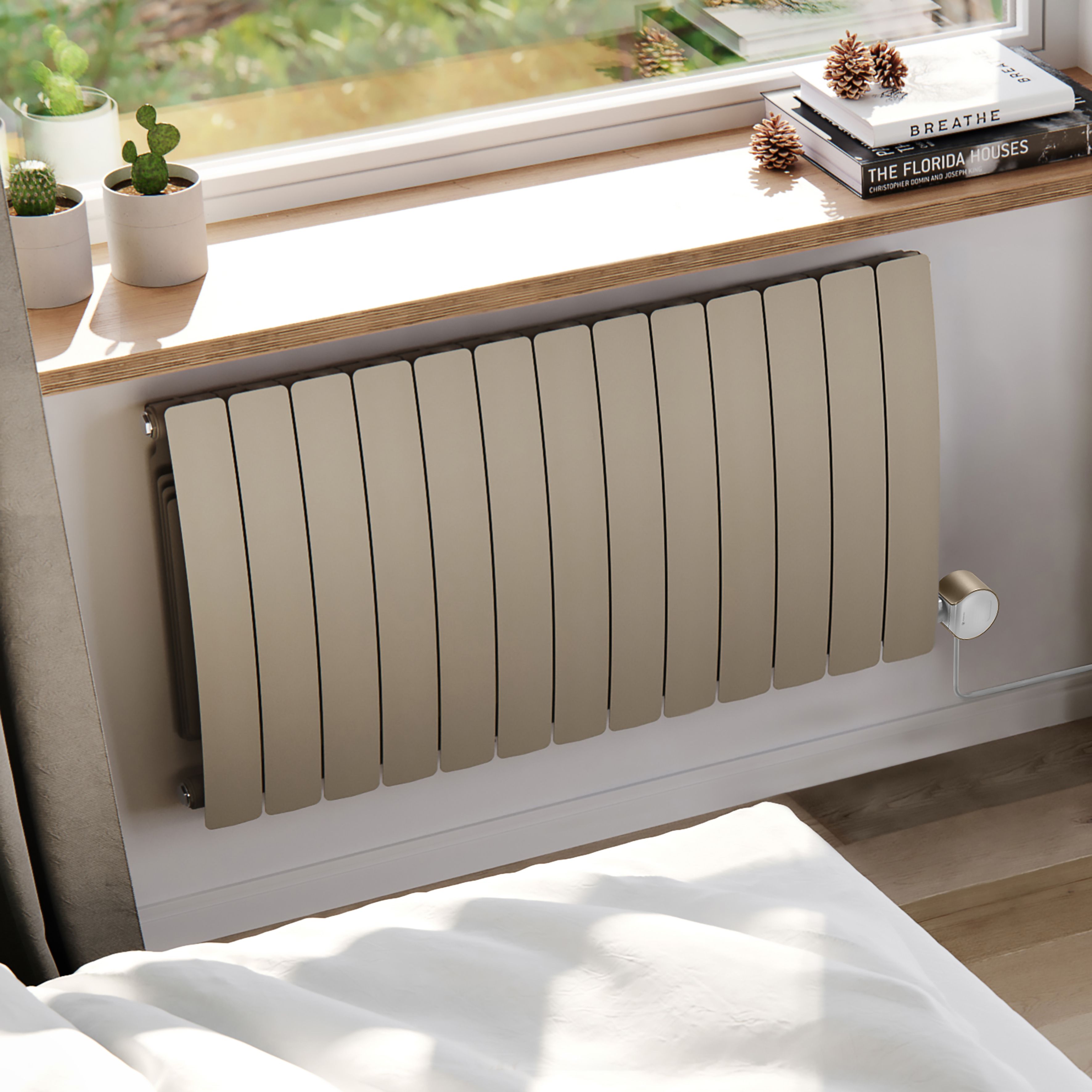 Terma 230V 1.5kW Quartz Mocha Smart Horizontal Oil-filled radiator (H ...