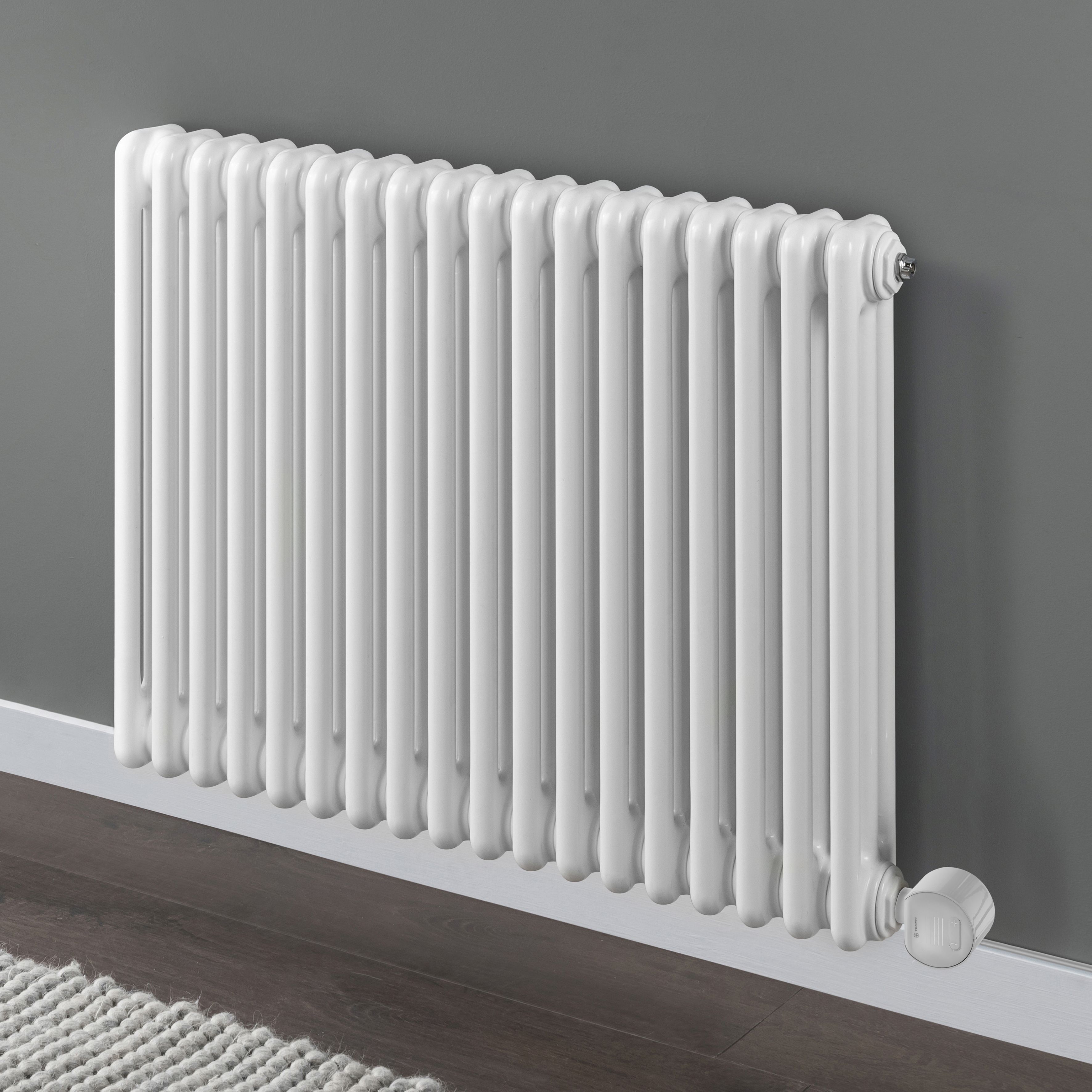 Terma 230V 1kW White Smart Horizontal Oil-filled radiator (H) 600mm x ...