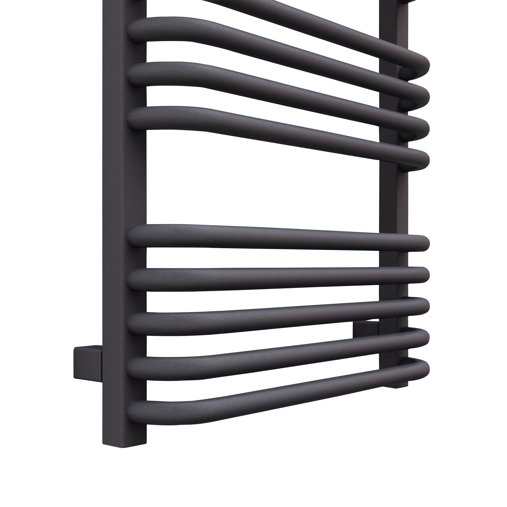 Terma Alex Modern grey Towel warmer (W)500mm x (H)760mm
