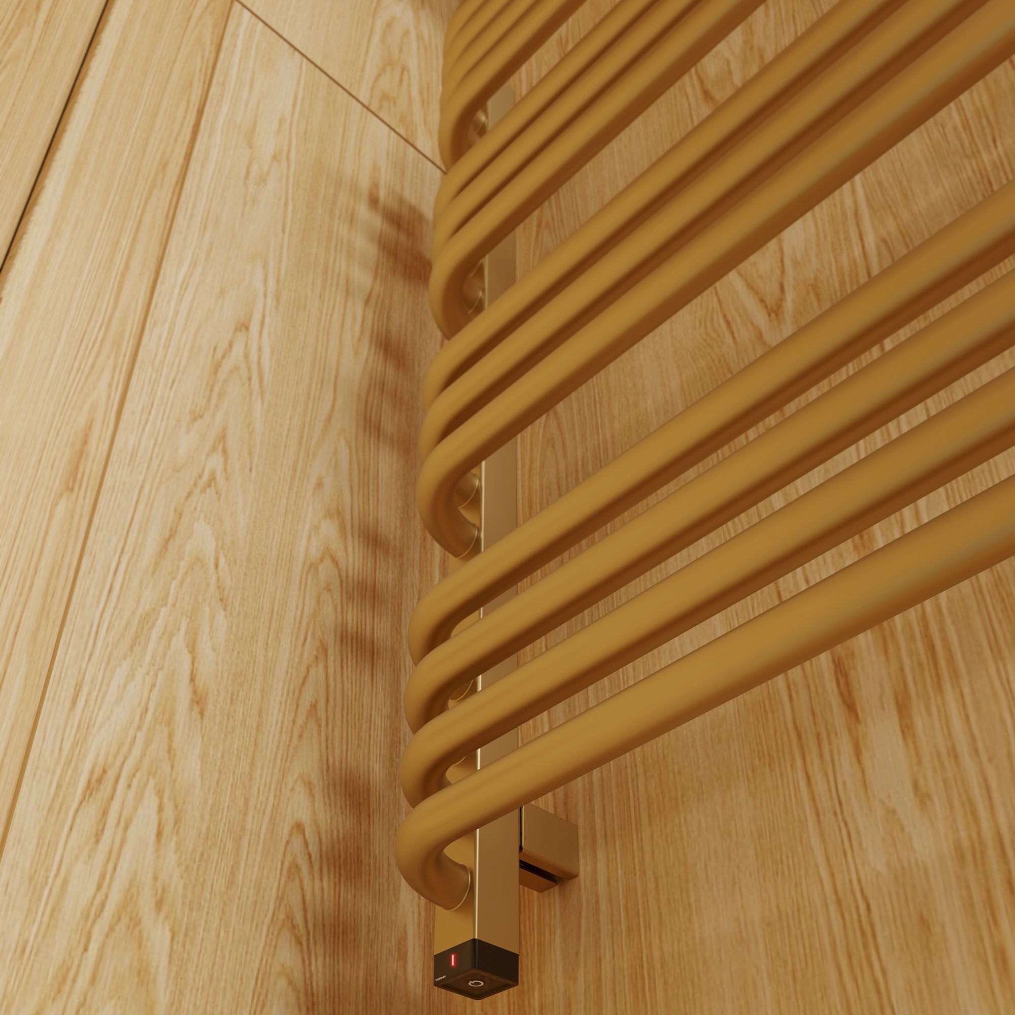 Terma Alex ONE Brass effect Electric Flat Towel warmer (W)500mm x (H)760mm