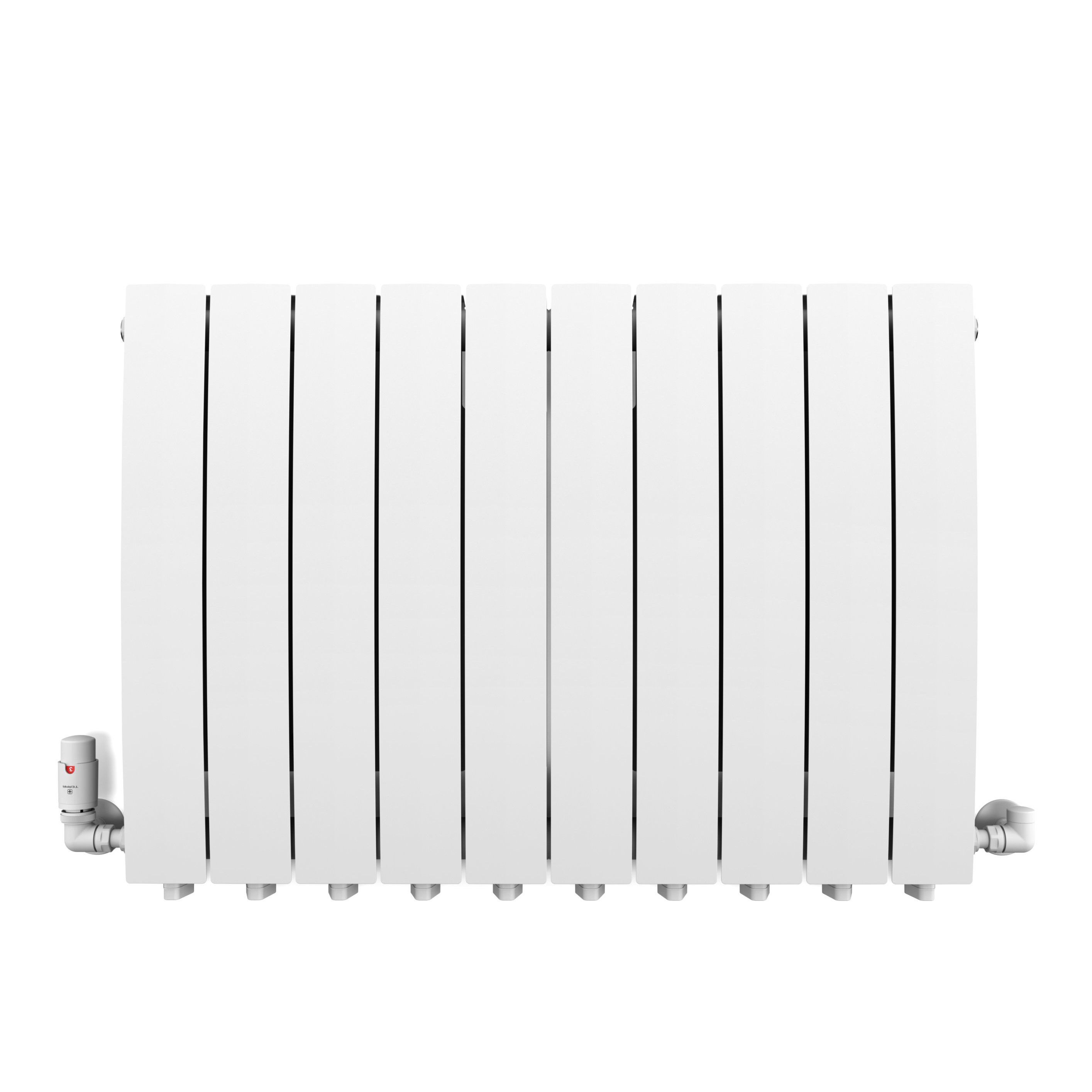 Terma Bergamo White Hydronic Horizontal Designer 3842BTU Radiator, (W ...