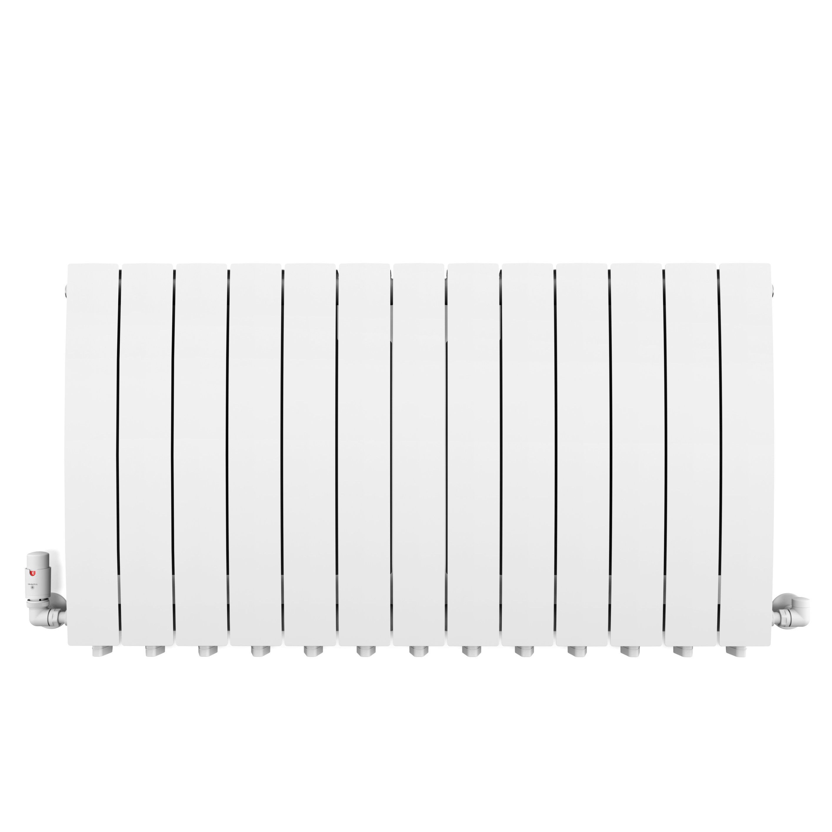 Terma Bergamo White Hydronic Horizontal Designer 4995BTU Radiator, (W ...