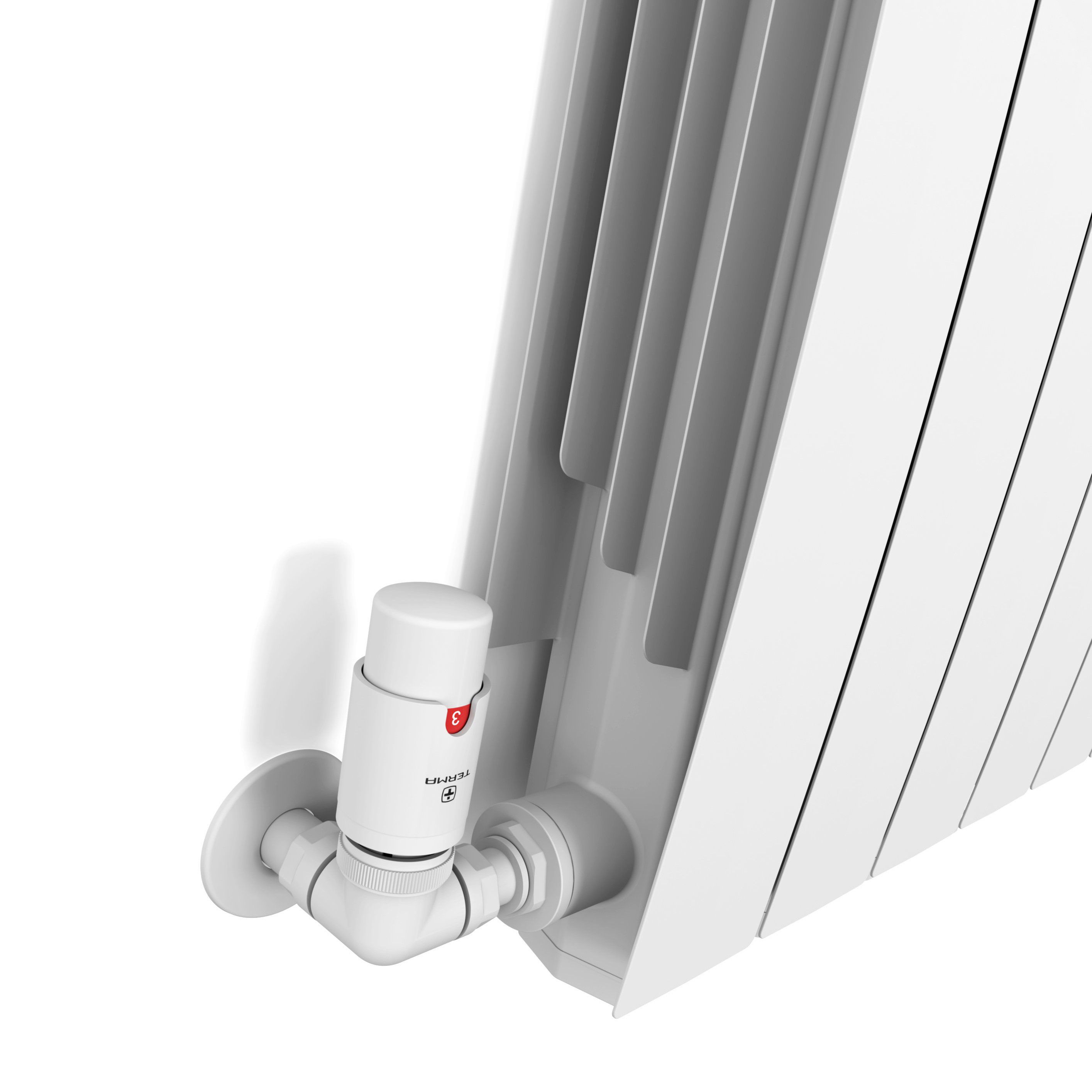 Terma Bergamo White Hydronic Horizontal Designer 4995BTU Radiator, (W ...
