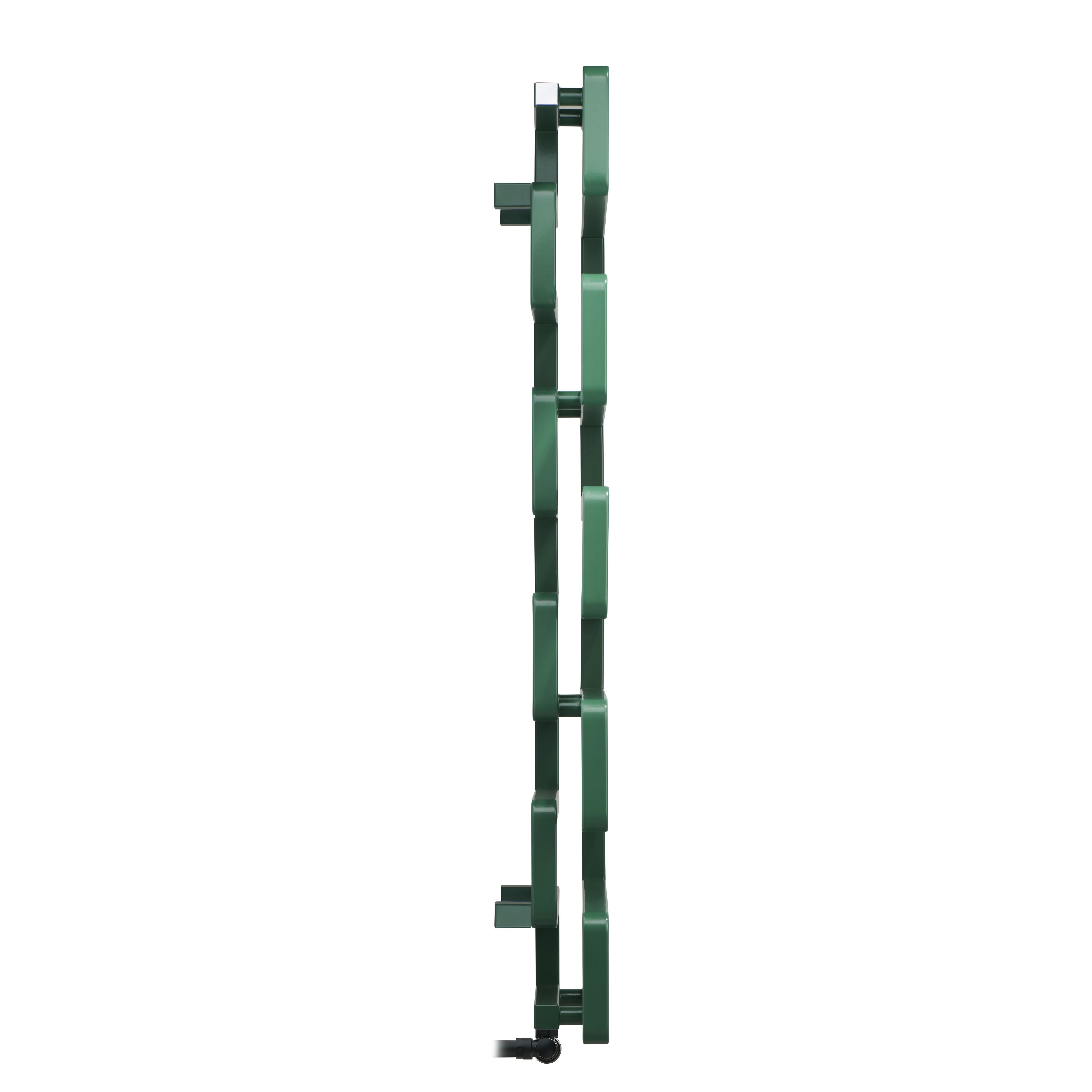 Terma Bookie Green 2110BTU Vertical Towel radiator (W)500mm x (H)1155mm ...
