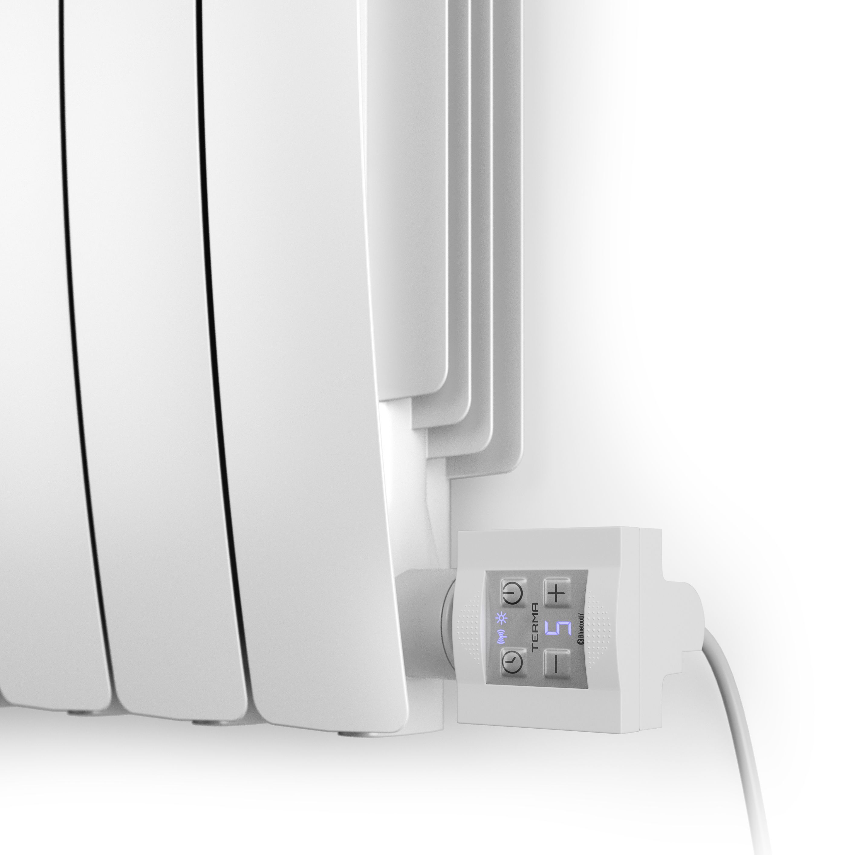 Terma Camber White Vertical Electric designer Radiator, (W)821mm x (H)575mm