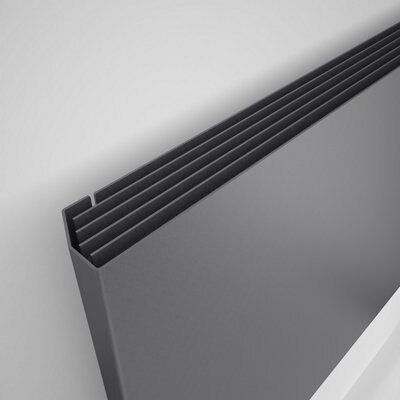 Terma Case Slim Satin storm sky Horizontal Designer Radiator, (W)1100mm ...