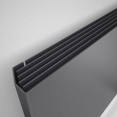 Terma Case Slim Satin storm sky Horizontal Designer Radiator, (W)1300mm ...