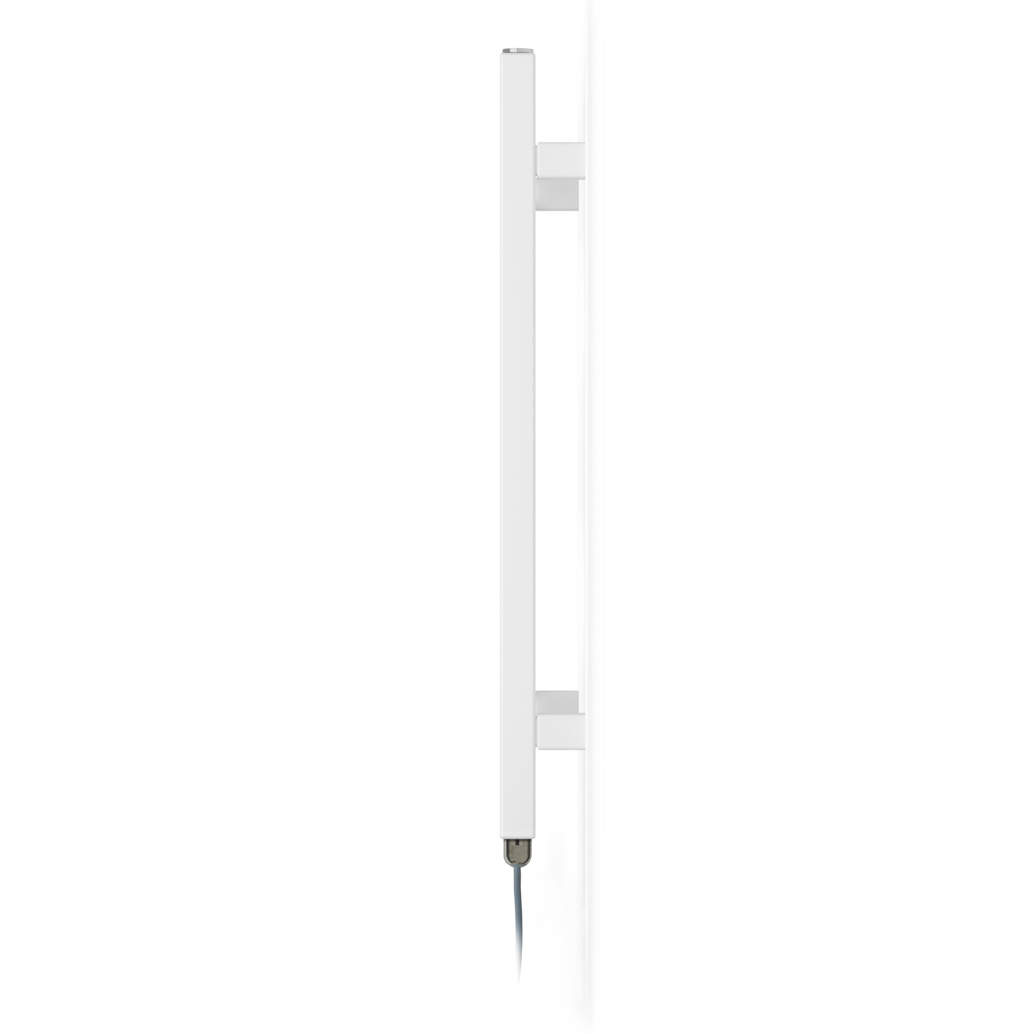 Terma Fiona Matt soft white Oil-filled Electric towel radiator Terma ...