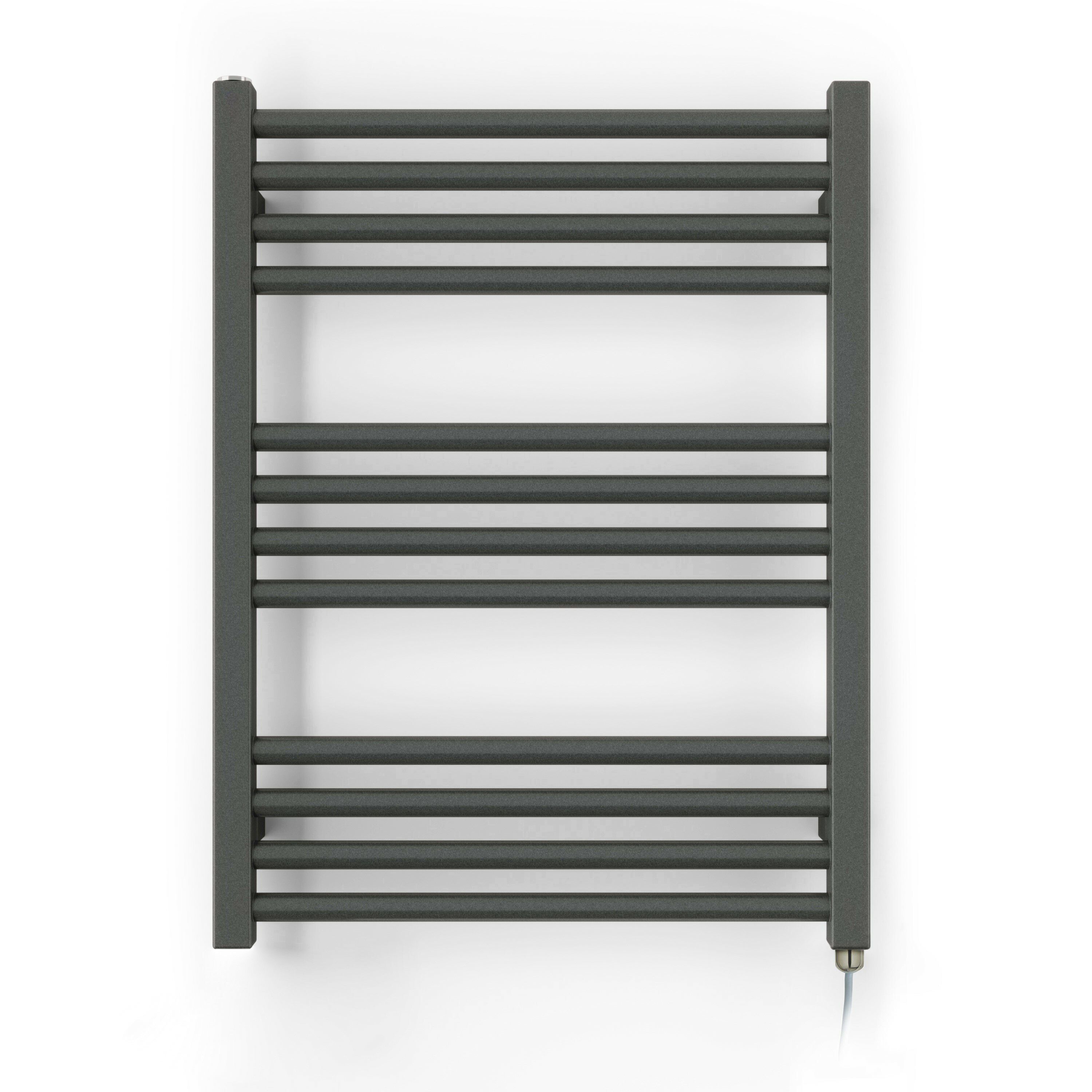 Terma Fiona Satin sparkling grey Oil-filled 1023BTU Electric towel ...