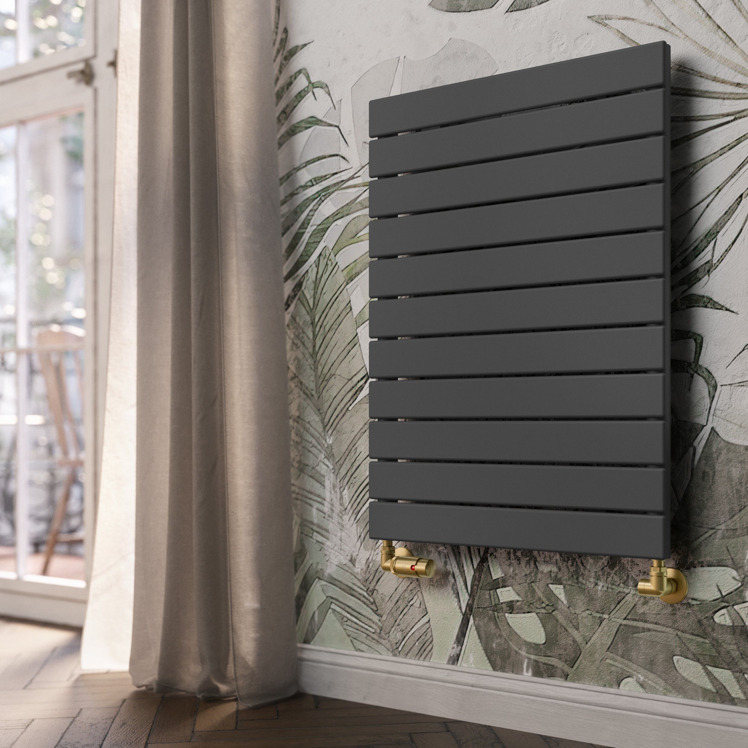 Terma Forte Metallic Grey Hydronic Horizontal or vertical Designer ...