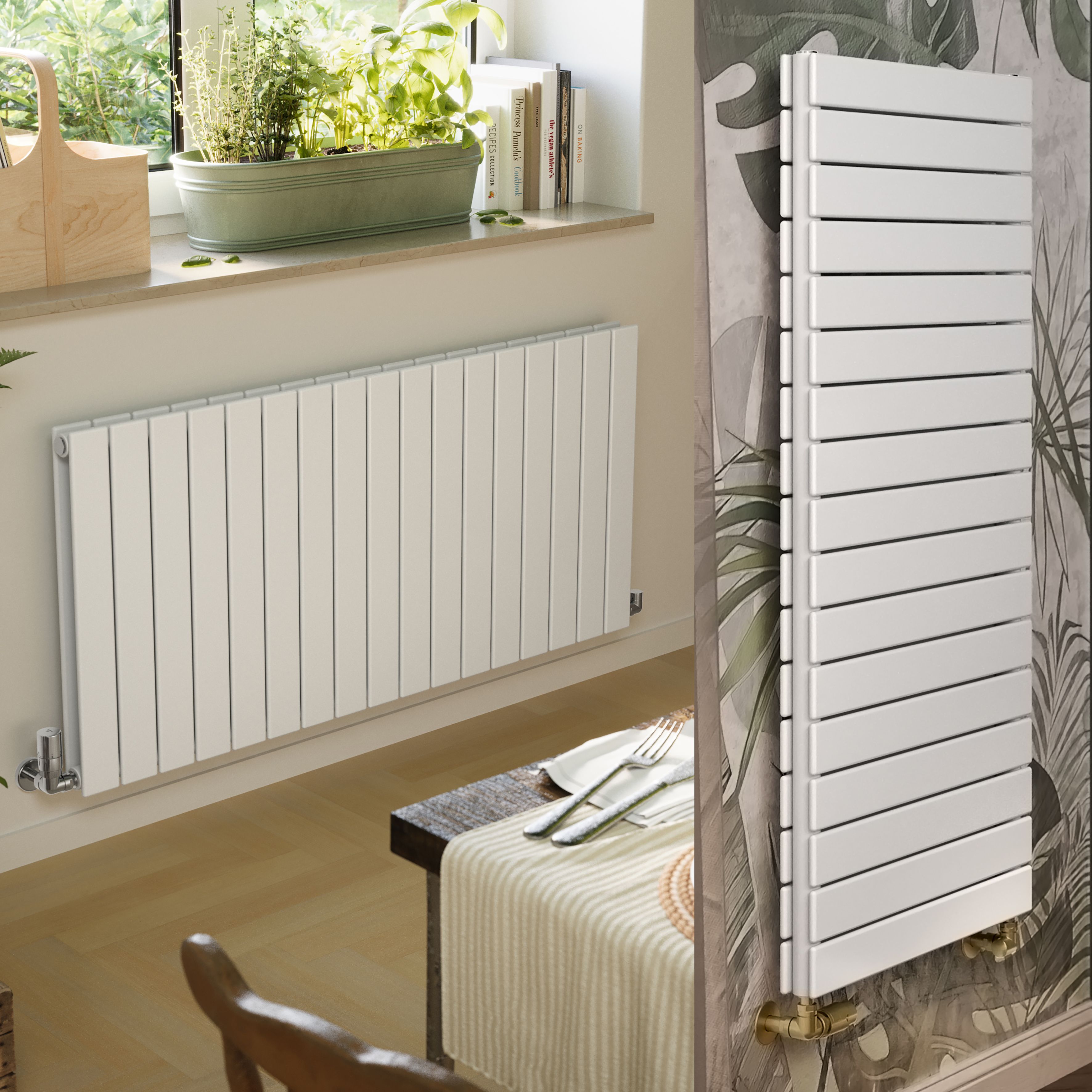 Terma Forte White Hydronic Horizontal or vertical Designer 4488BTU ...