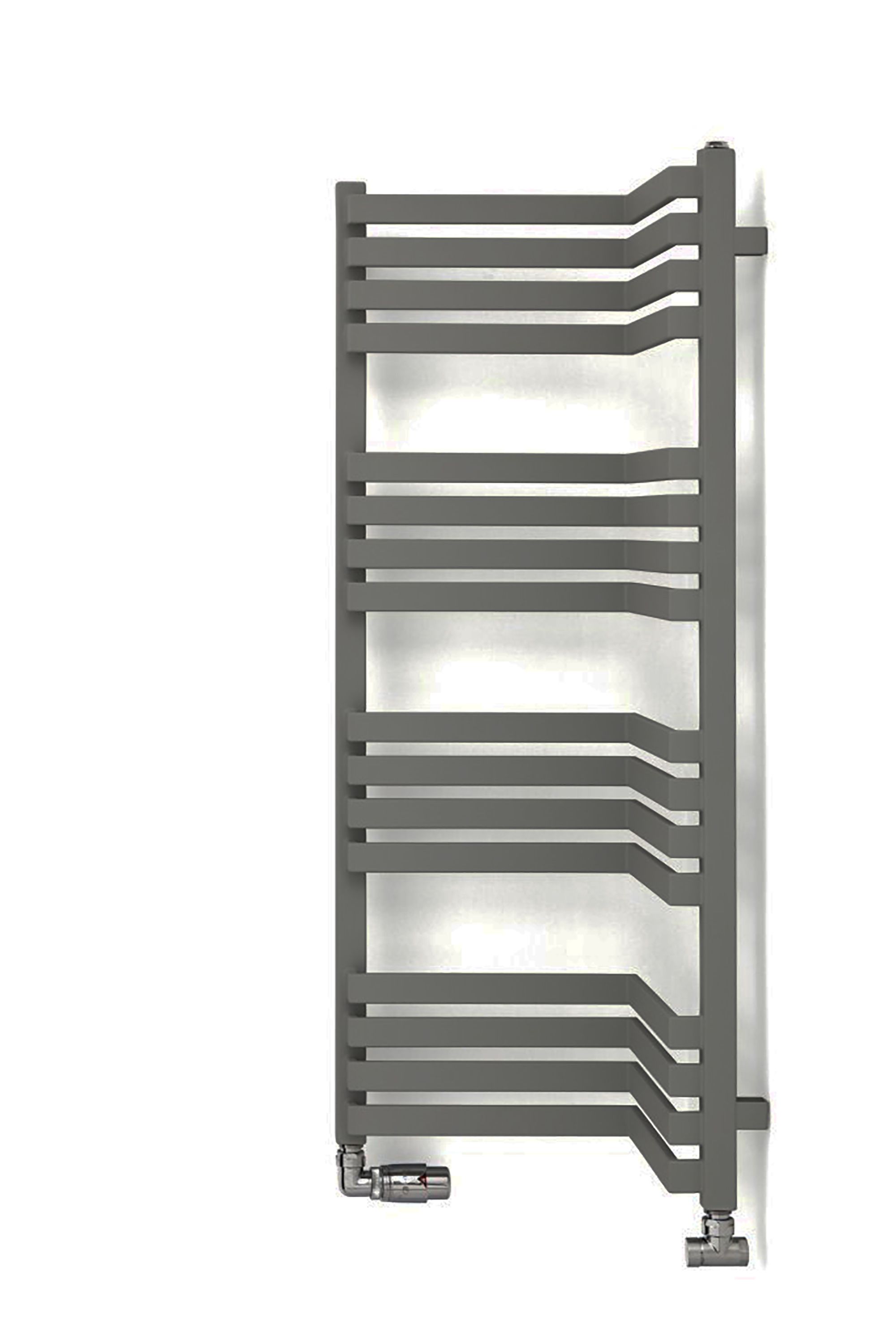 Terma Incorner Modern grey Towel warmer (W)350mm x (H)1005mm