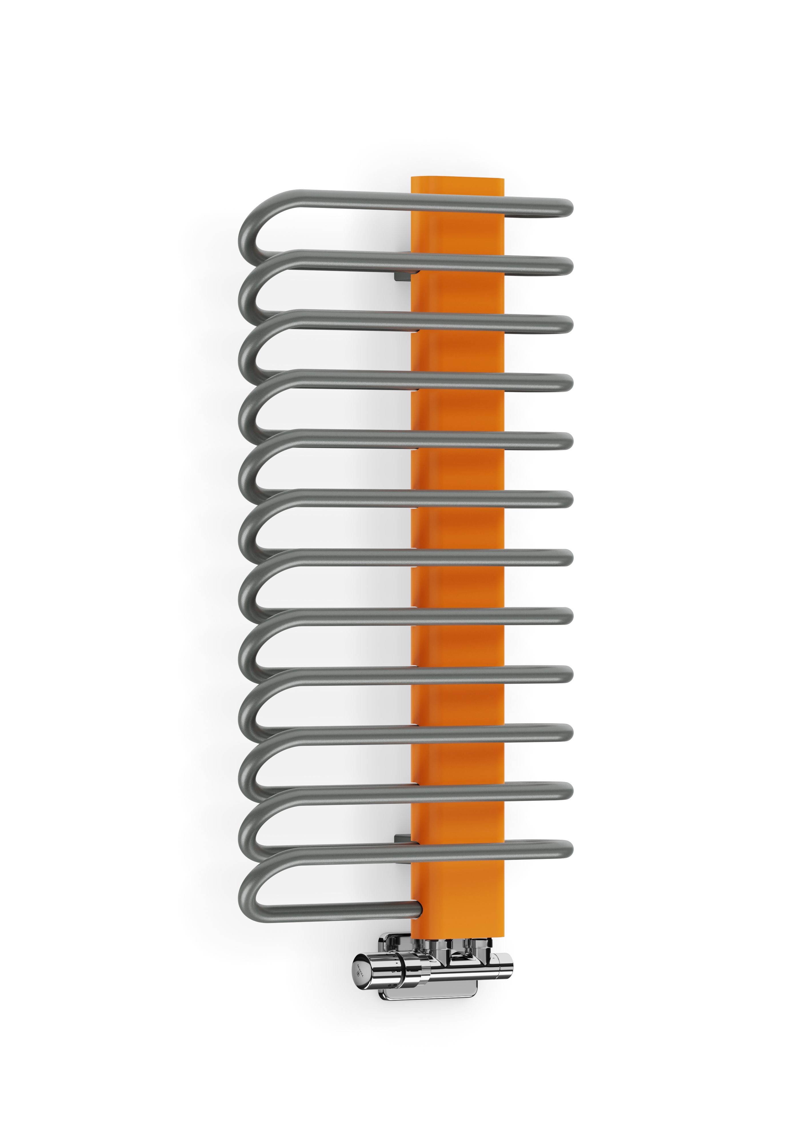 Terma Michelle Graphite & Orange Electric & gas Towel warmer (W)400mm x ...