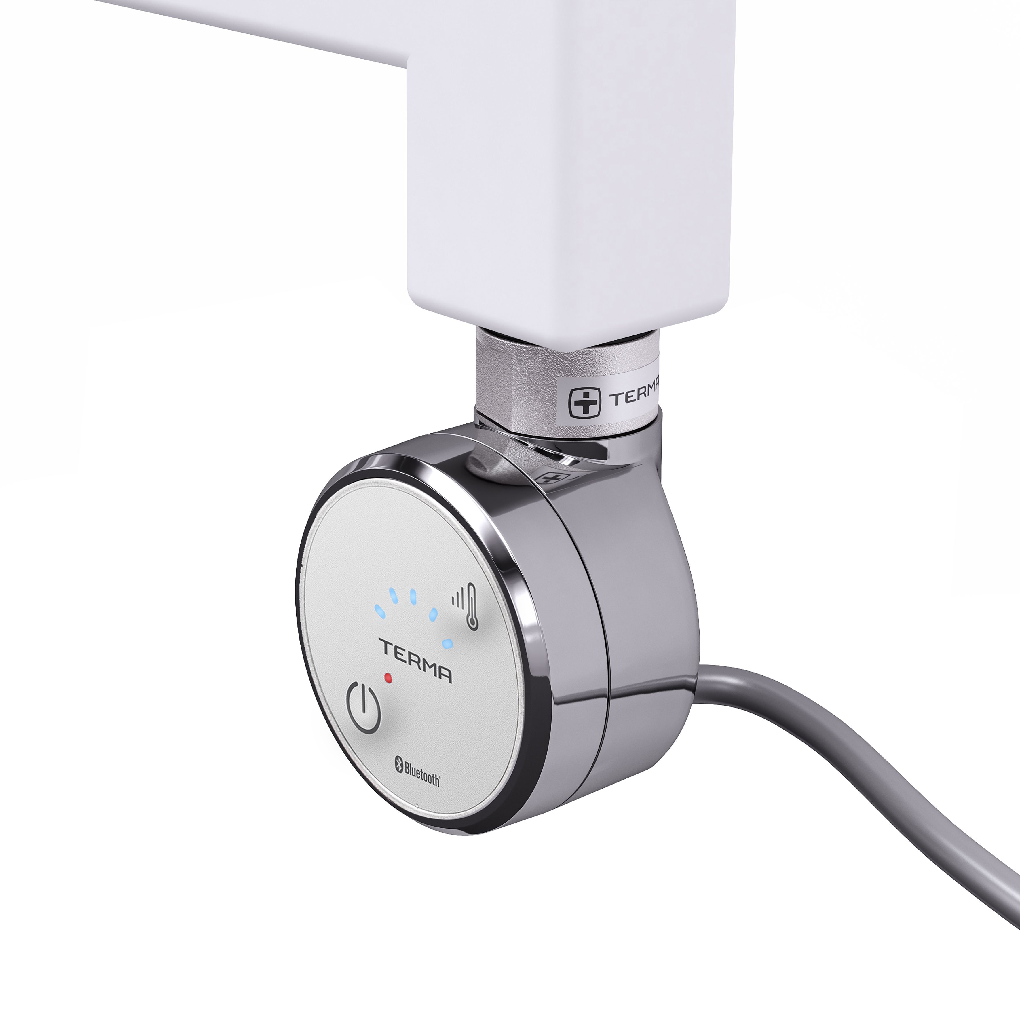 Terma MOA Blue 1200W Chrome effect Smart Thermostat temperature control ...