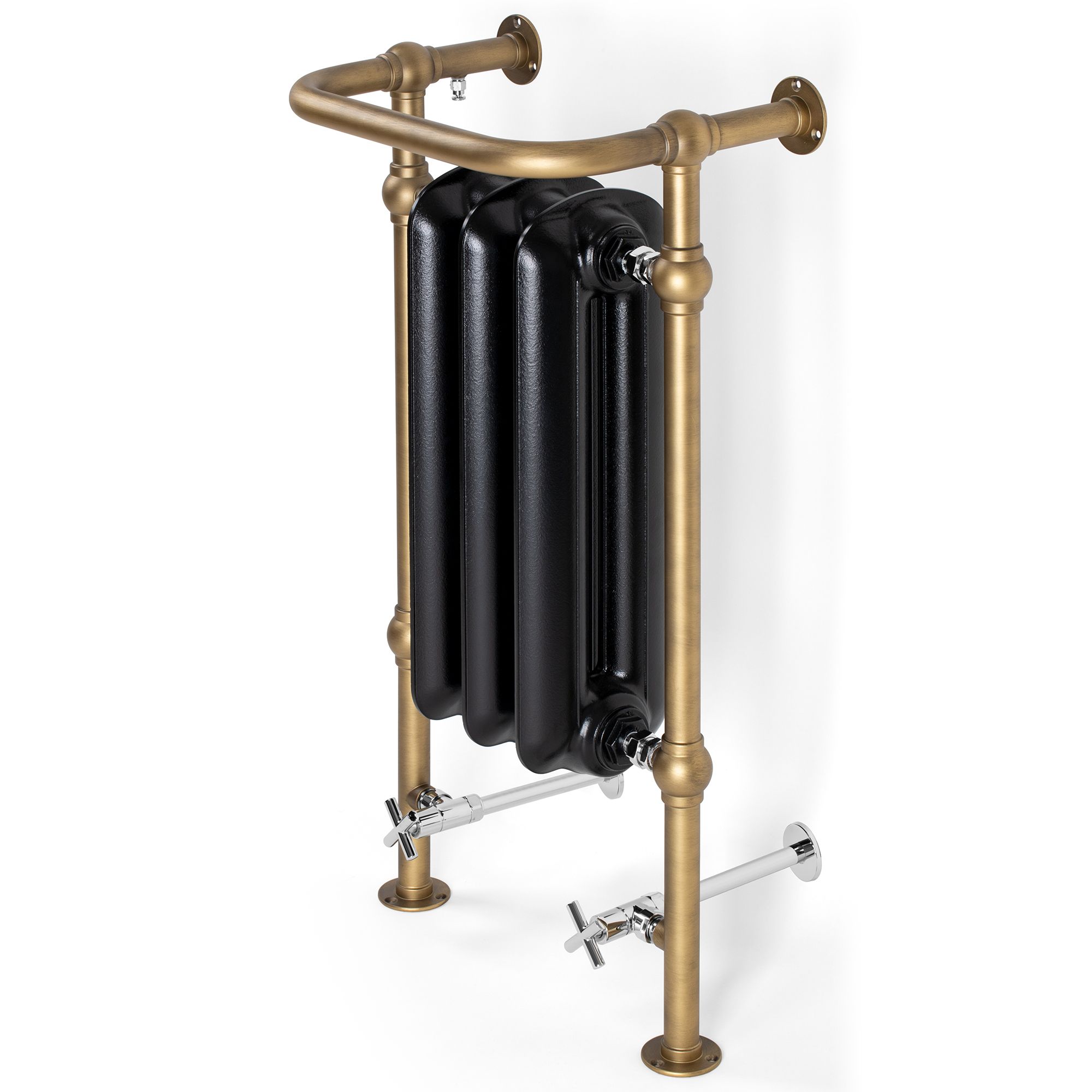 Terma Plain Black Flat Towel warmer (W)490mm x (H)900mm | DIY at B&Q