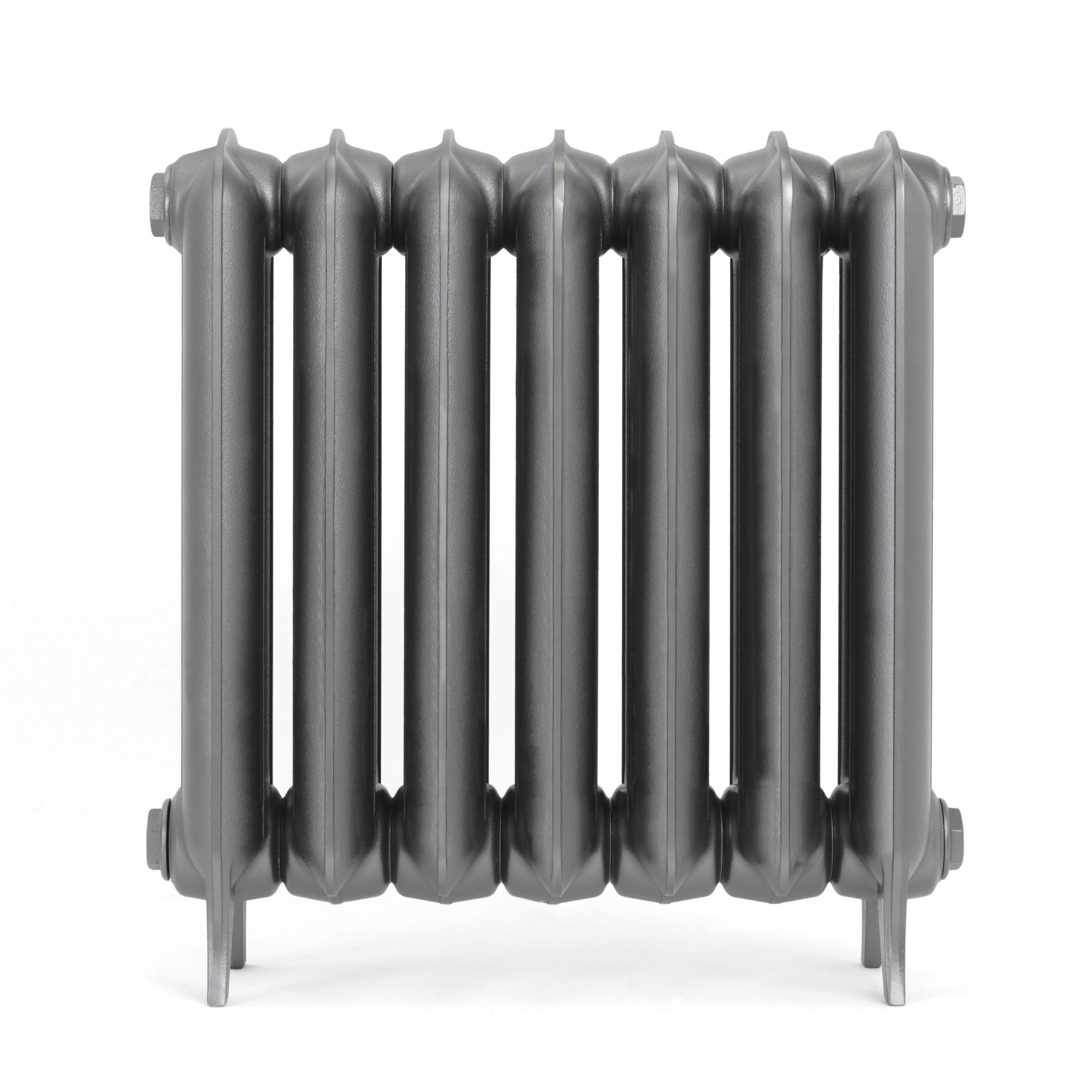 Terma Plain Raw Metal 2 Column Radiator, (W)606mm x (H)620mm