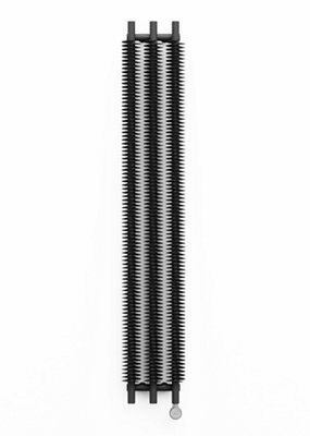 Terma Ribbon Metallic grey Vertical Designer Radiator, (W)290mm x (H)1800mm