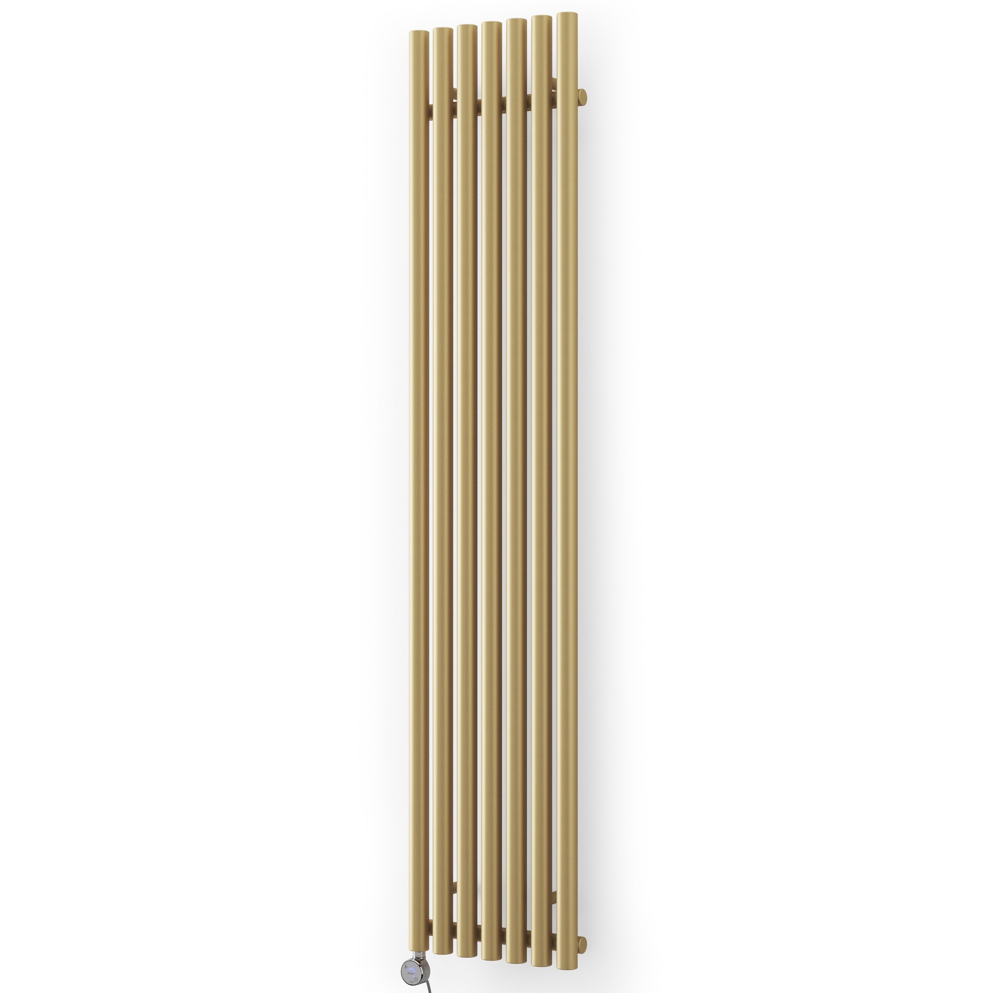 Terma Rolo Room Brass Electric Vertical Designer 2728BTU Radiator, (W ...
