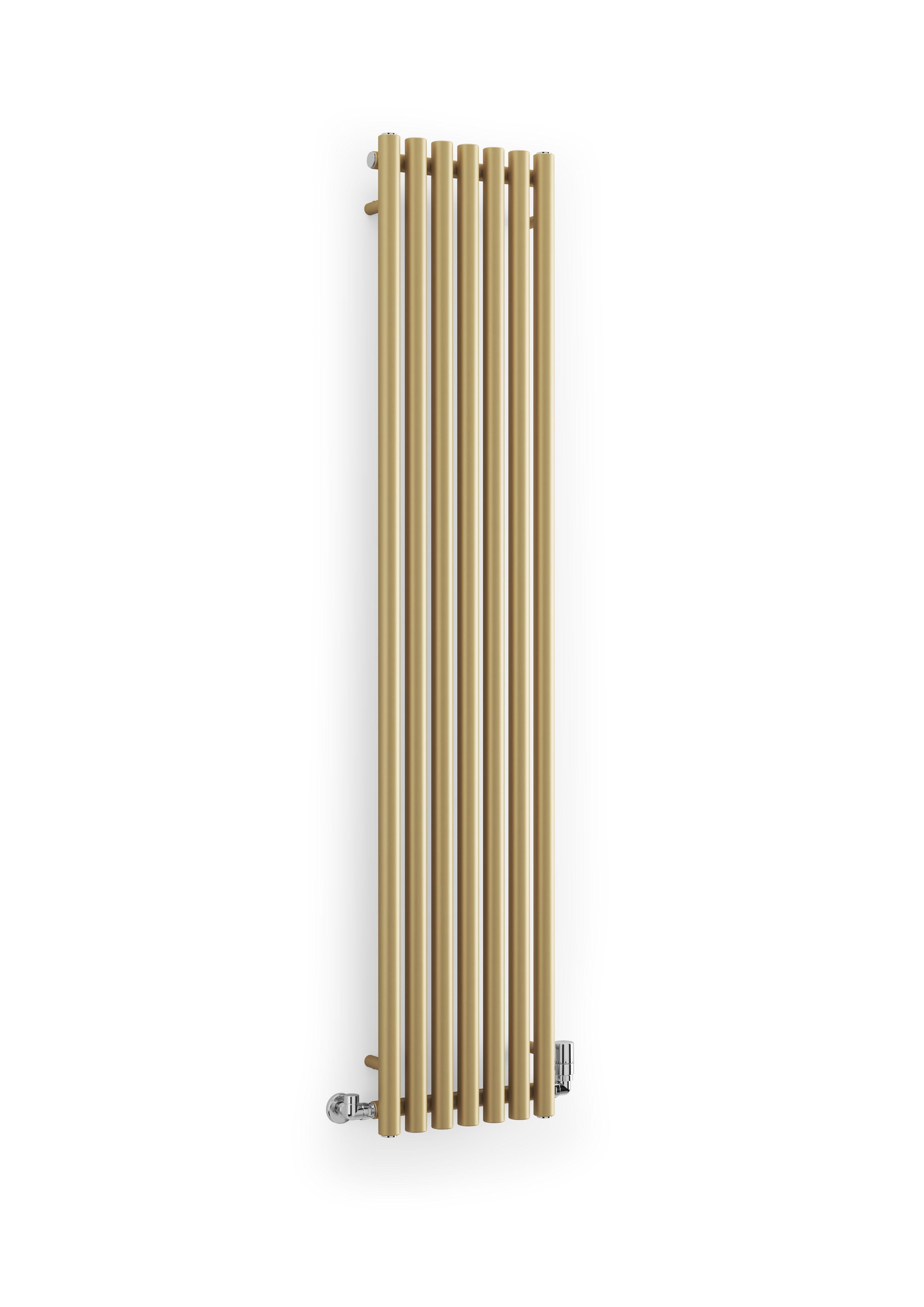 Terma Rolo Room Matt brass Horizontal or vertical Designer Radiator, (W ...