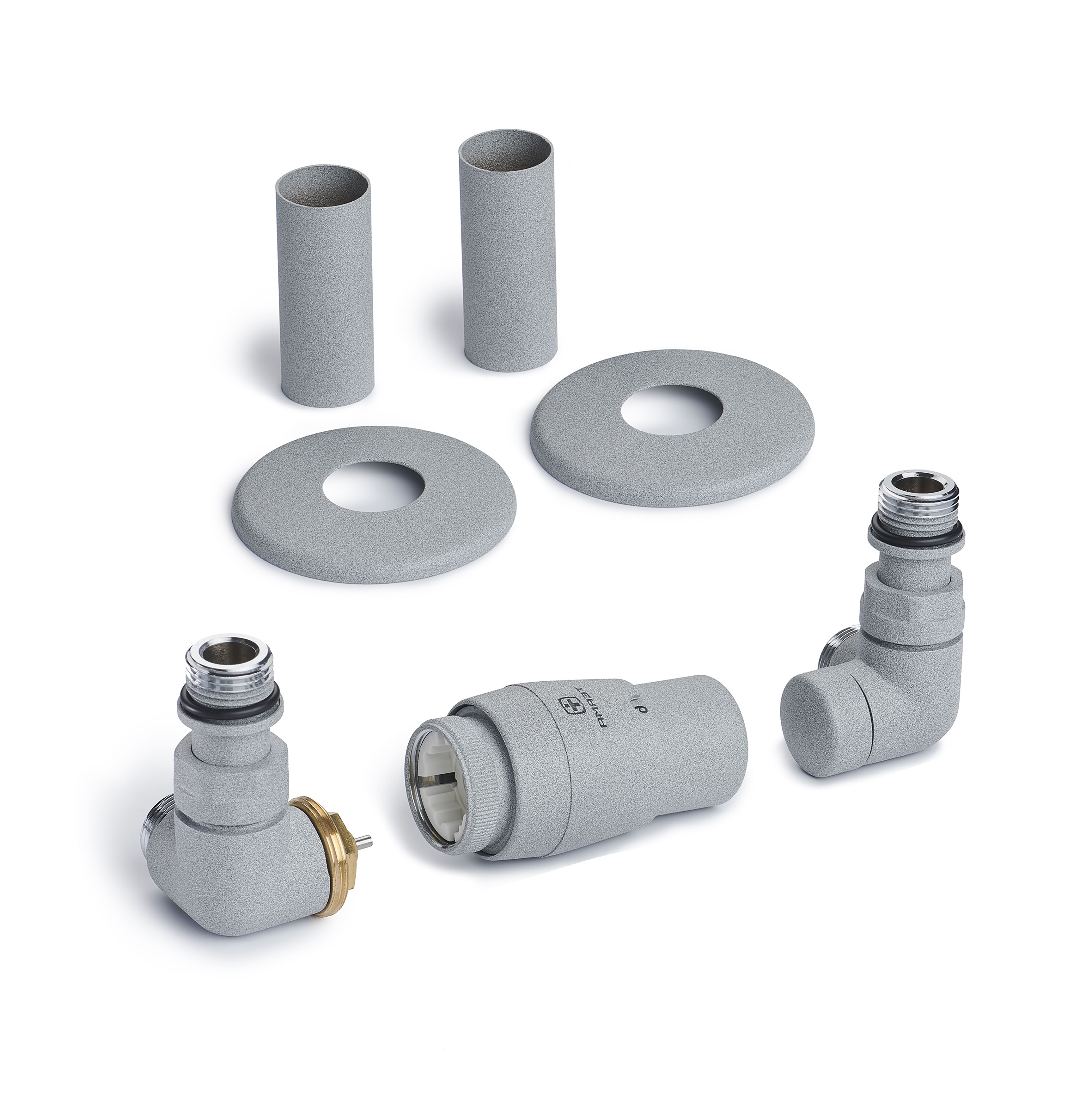 Terma Vision Salt n pepper Left sided Corner Radiator valve ...