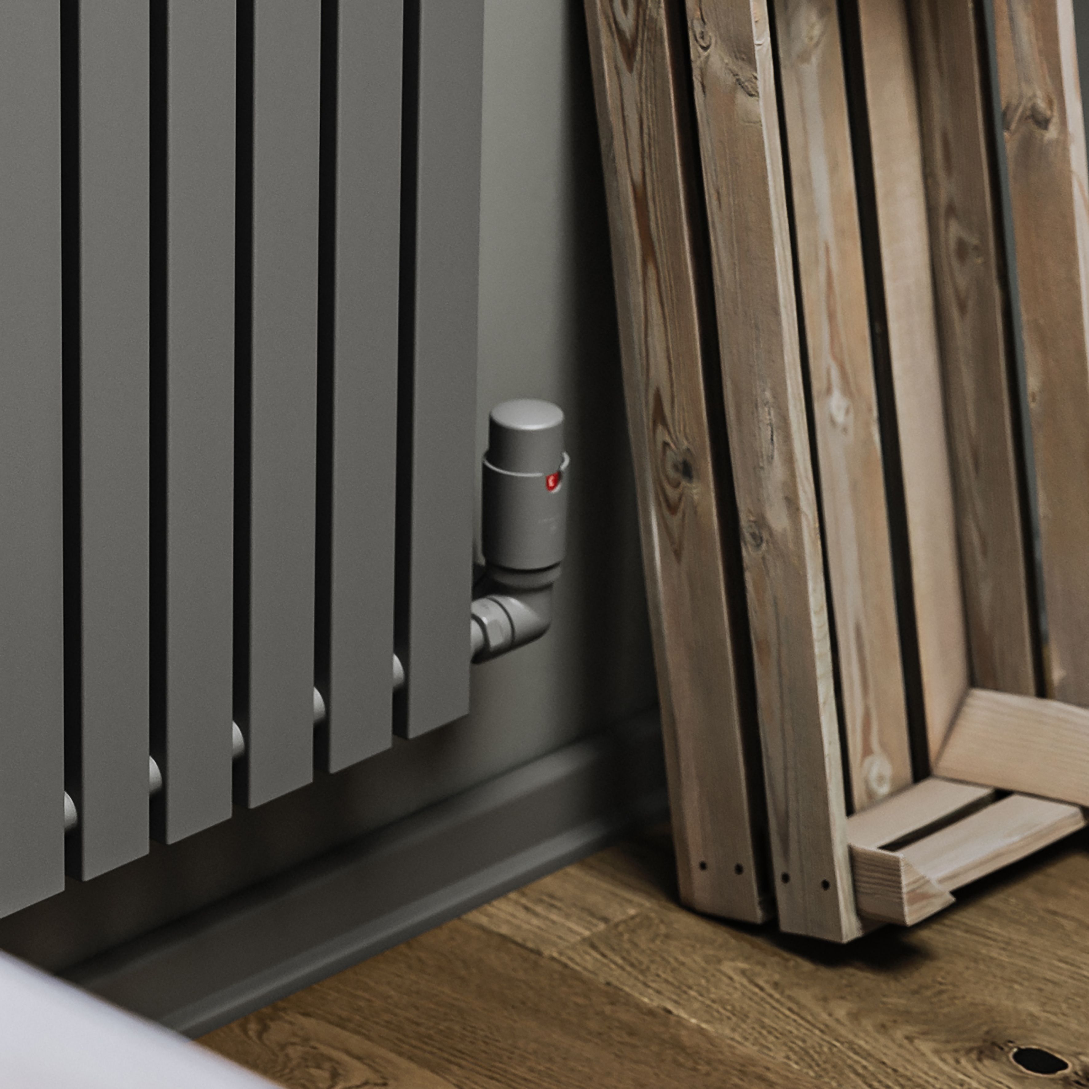 Terma Vision Salt n pepper Left sided Corner Radiator valve ...