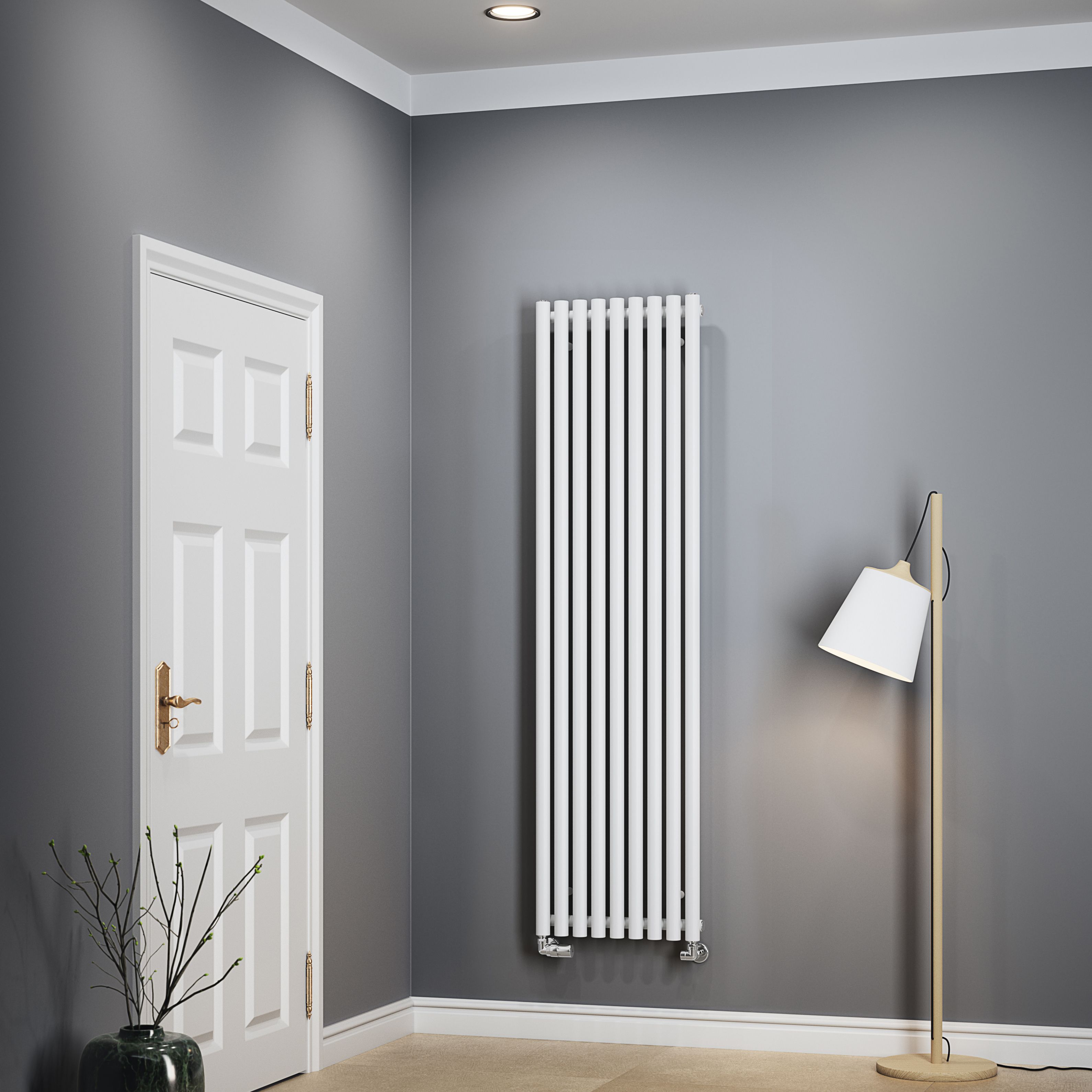 Terma White Horizontal or vertical Designer Radiator, (W)480mm x (H ...