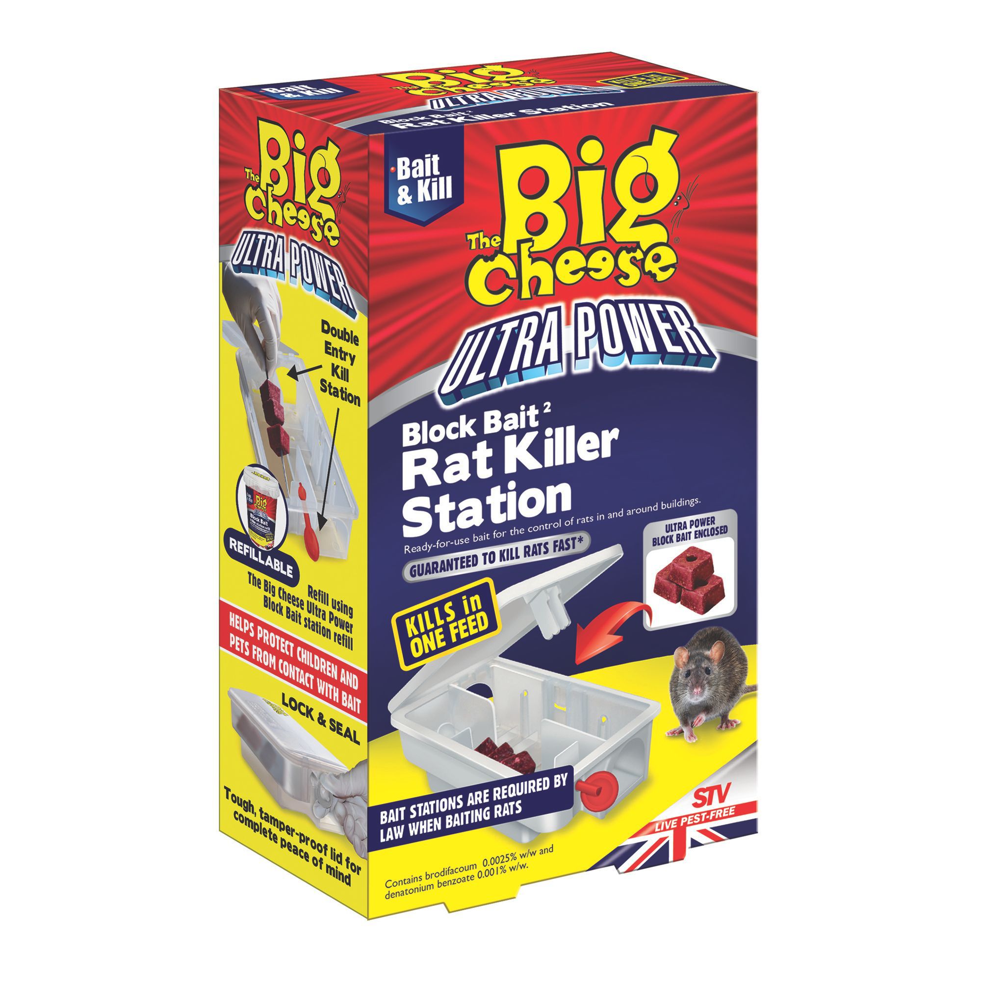 The Big Cheese Rat Ultra Power Block Killer Bait station | DIY at B&Q
