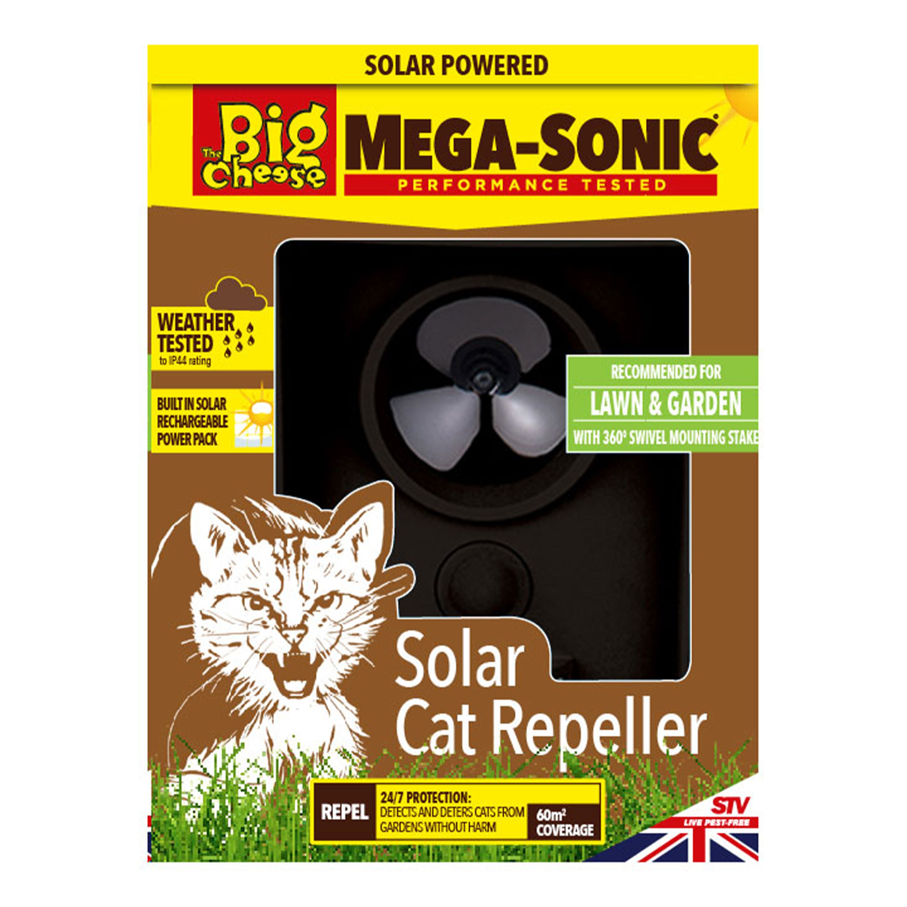 The Big Cheese Solar Powered Cat Sonic pest repeller STV601