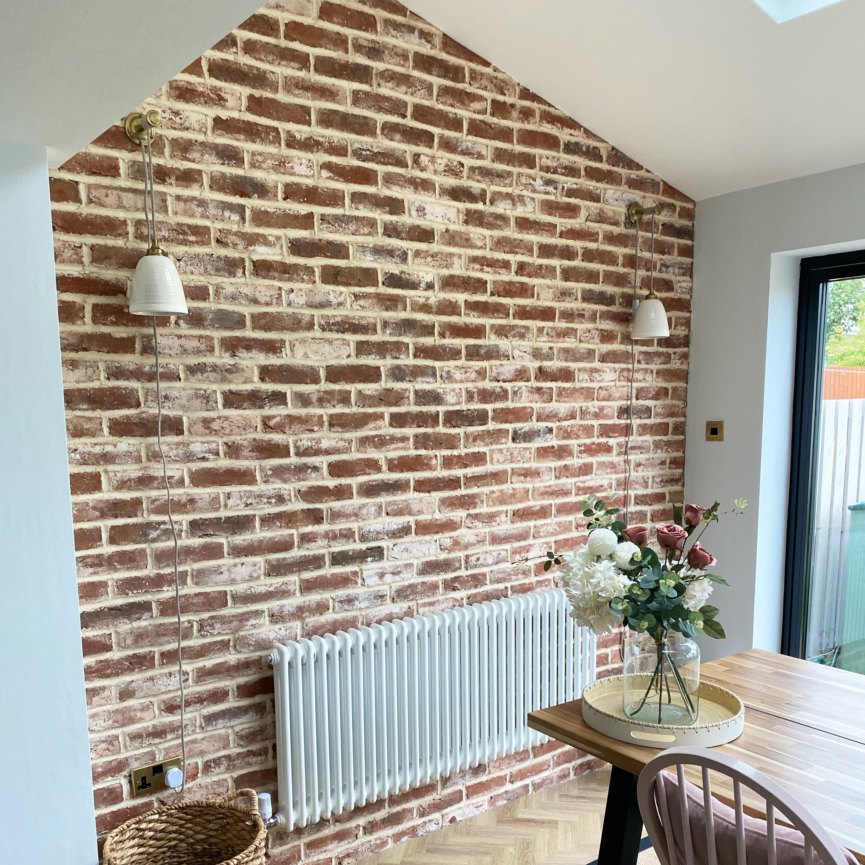 The Brick Tile Company Reclaimed Tumbled Red Brick slip (L)215mm (W ...