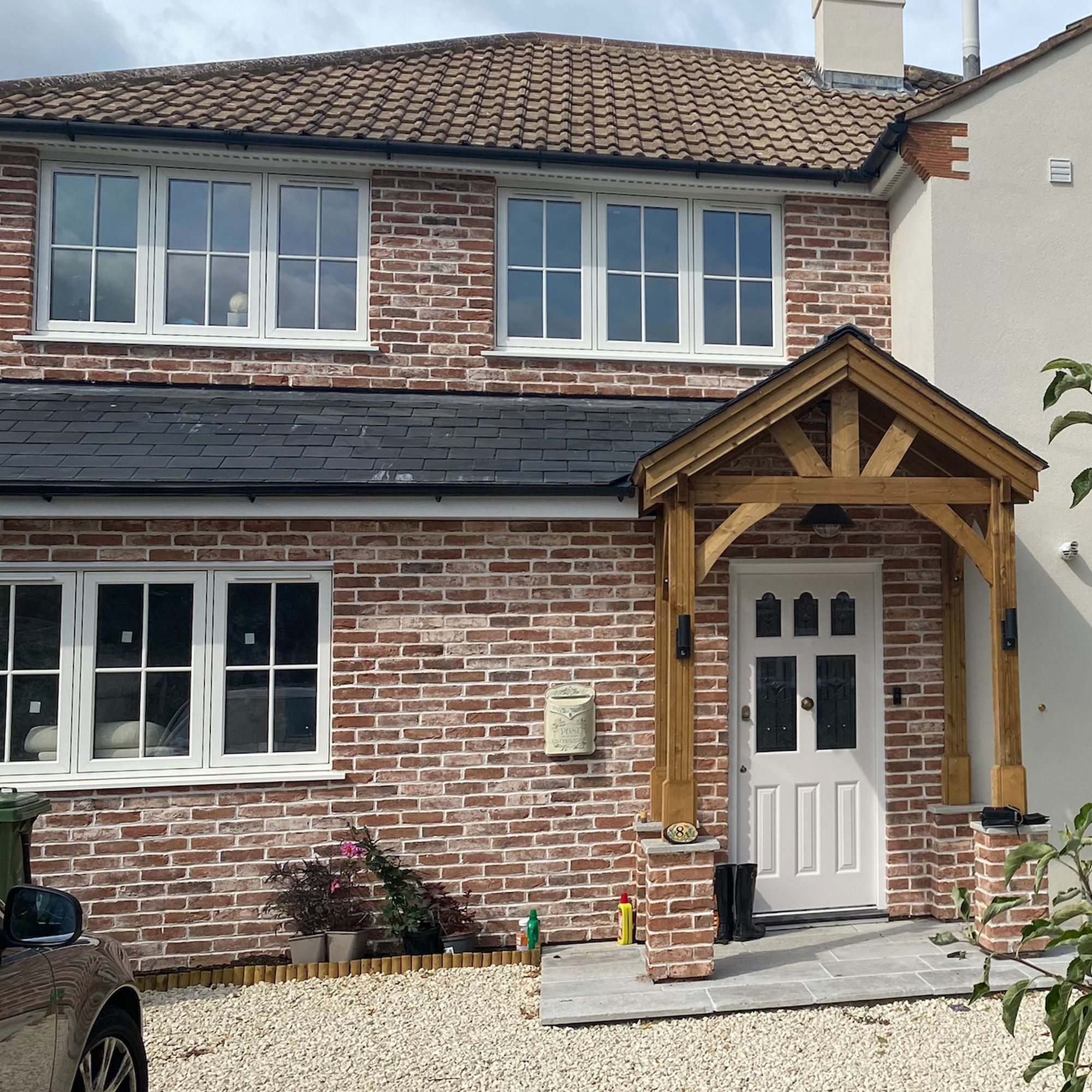 The Brick Tile Company Reclaimed Tumbled Red Brick slip (L)215mm (W ...
