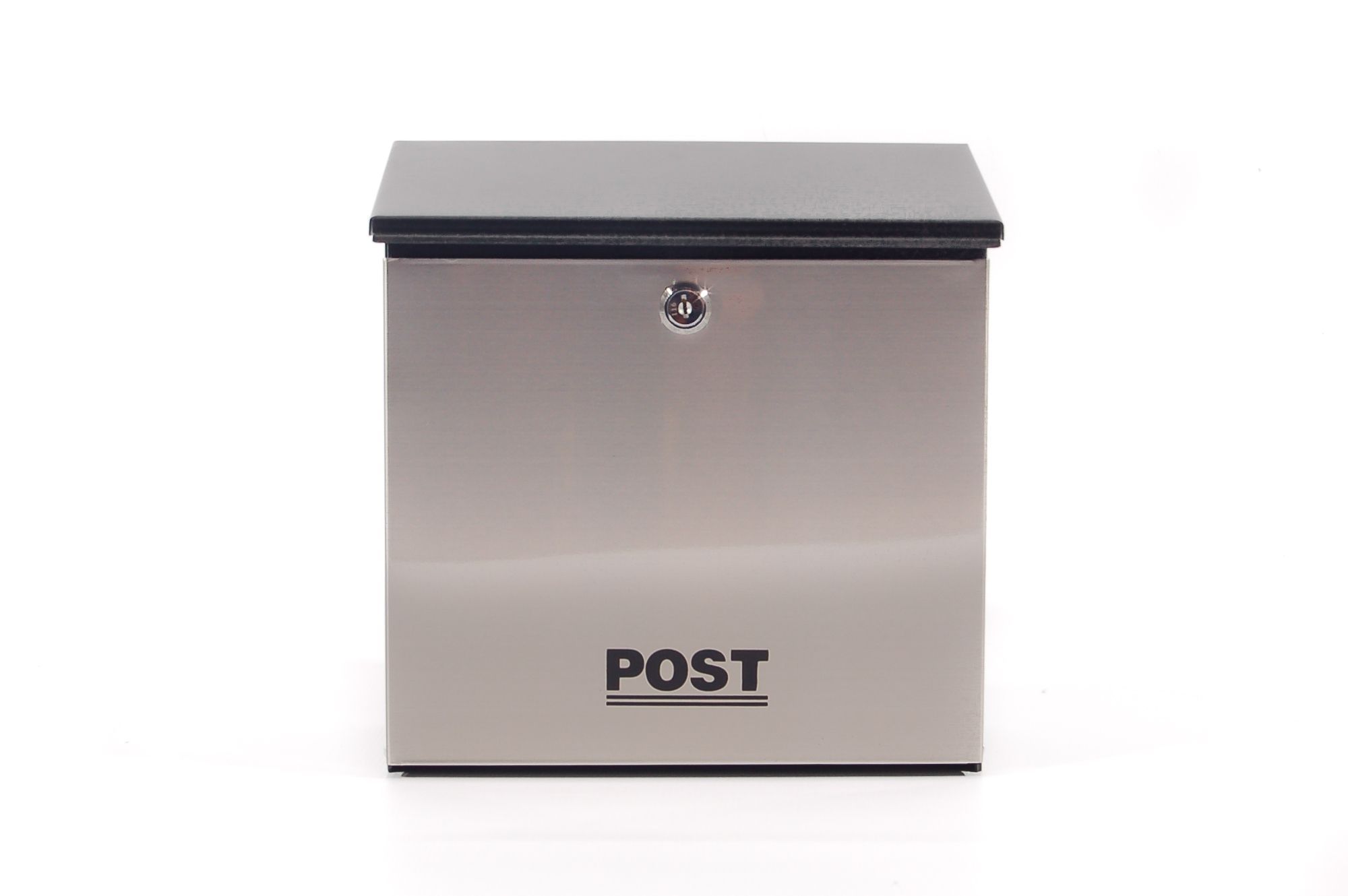 The House Nameplate Company Black Powder-coated Steel Lockable Post box ...