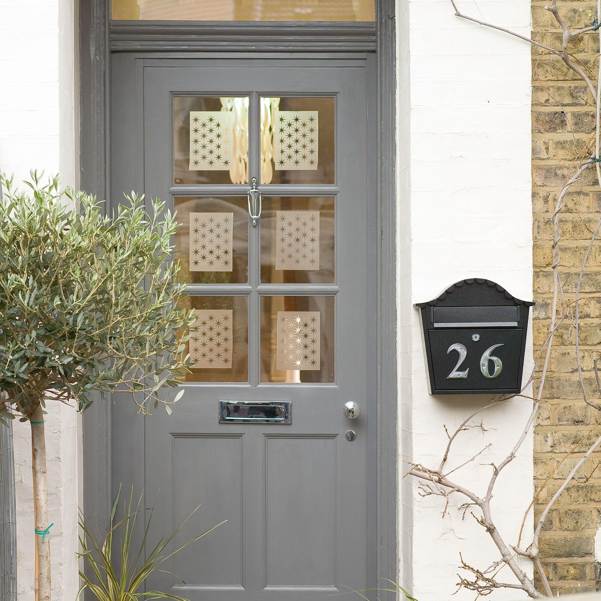 The House Nameplate Company Black Steel Post box, (H)380mm (W)330mm