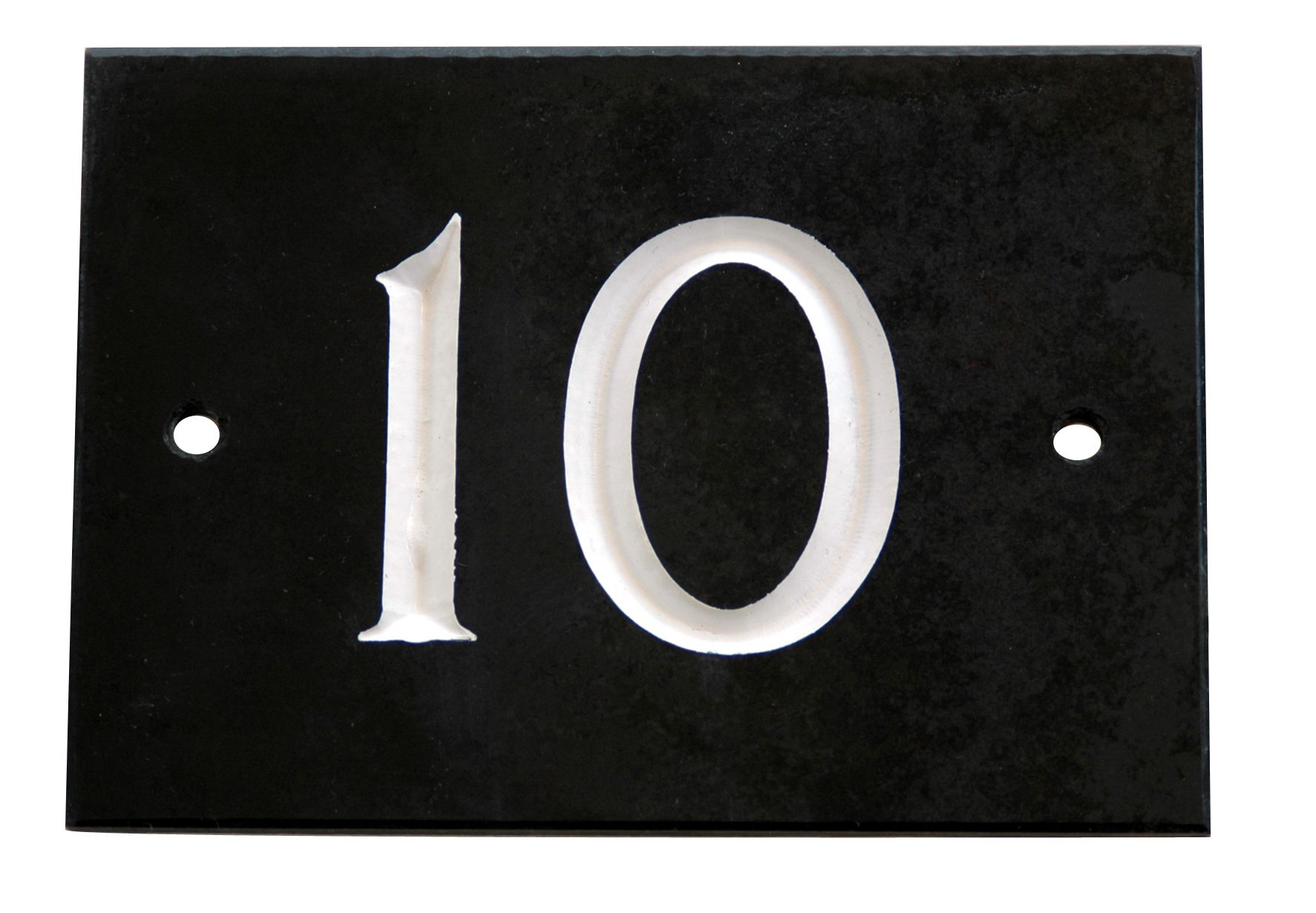 The House Nameplate Company Black & white Slate Rectangular House ...
