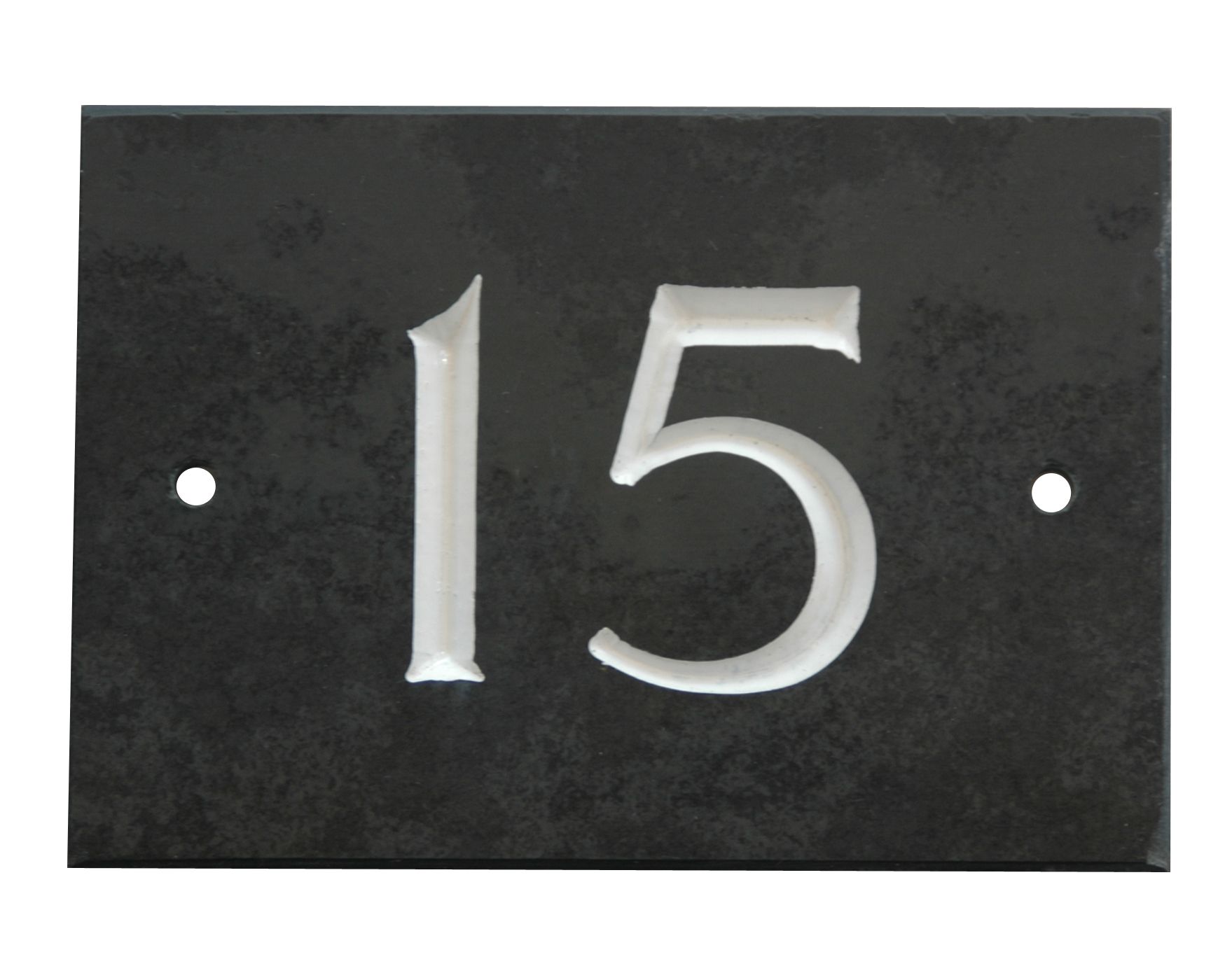 The House Nameplate Company Black & white Slate Rectangular House ...