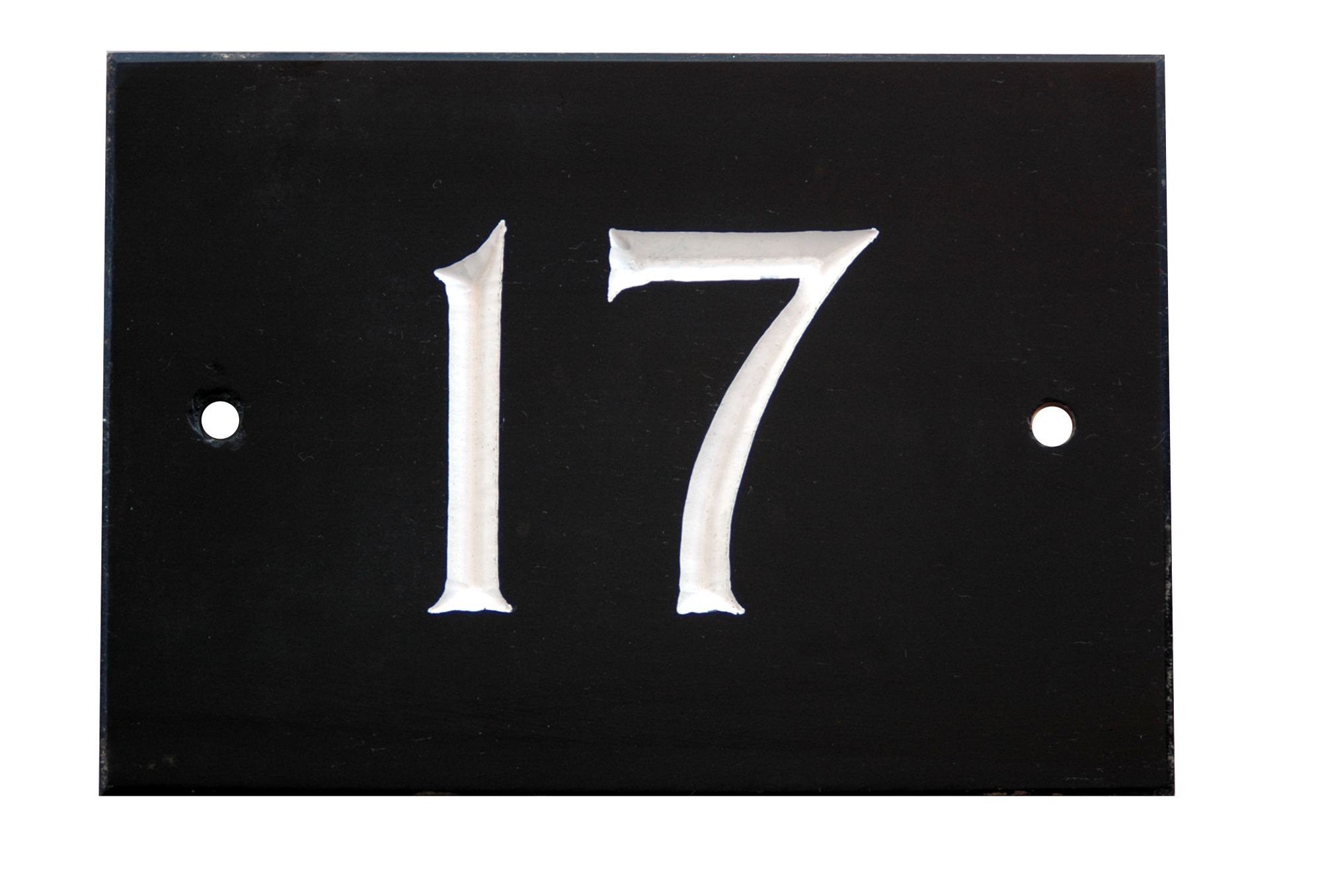 The House Nameplate Company Black & white Slate Rectangular House ...