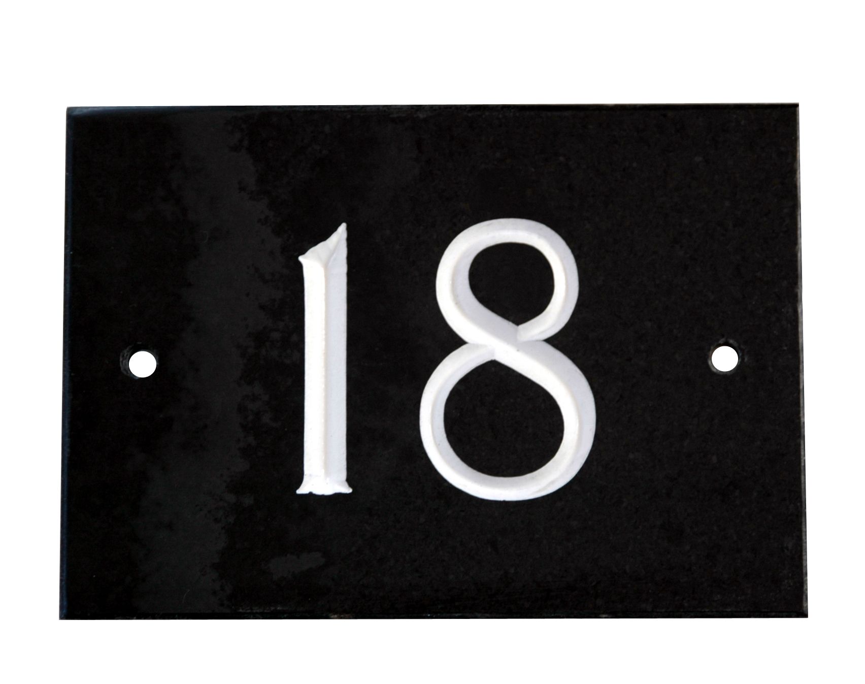 The House Nameplate Company Black & white Slate Rectangular House ...